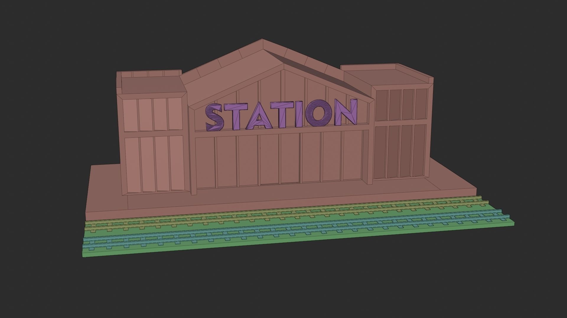 Train Station and Factory Game Assets free VR / AR / low-poly 3D model ...