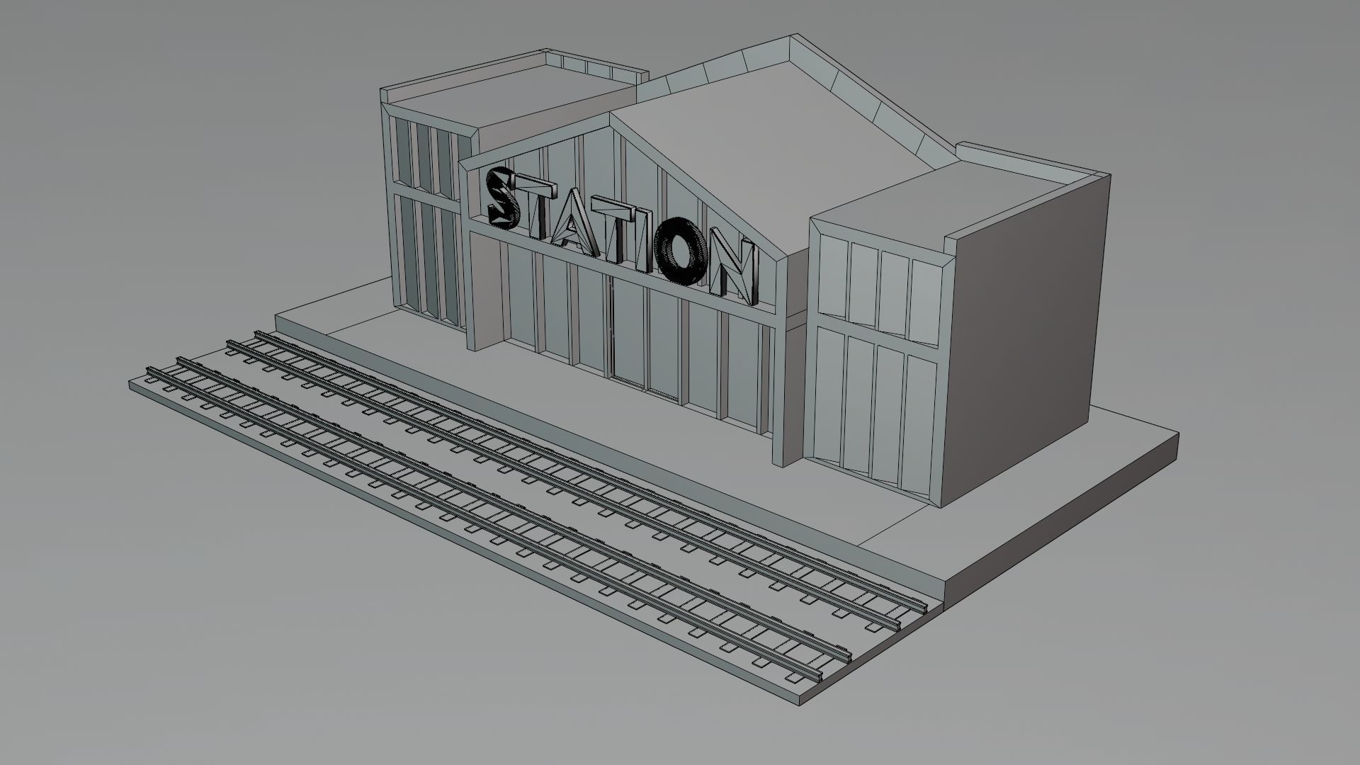 Train Station and Factory Game Assets free VR / AR / low-poly 3D model ...