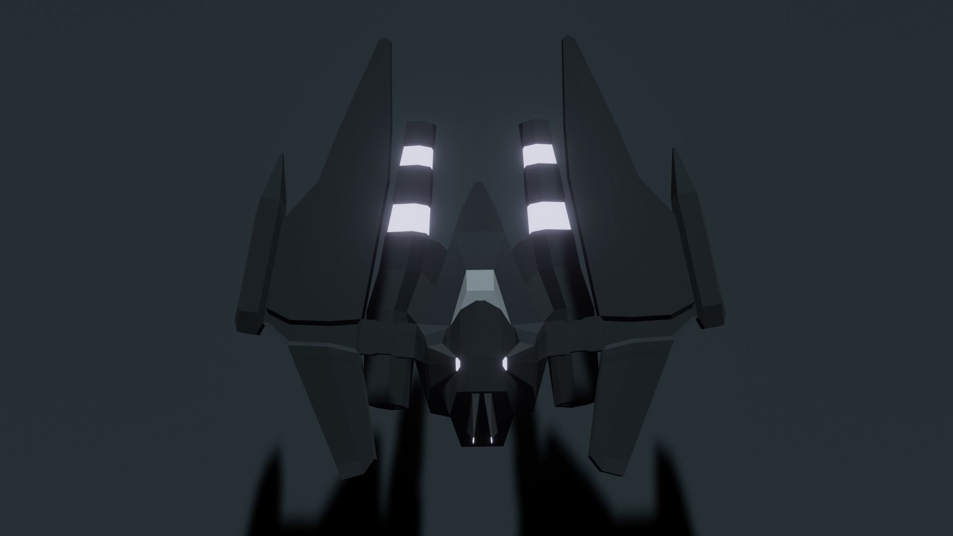 3D model SpaceShip Fighter Low Poly 3D Model VR / AR / low-poly | CGTrader