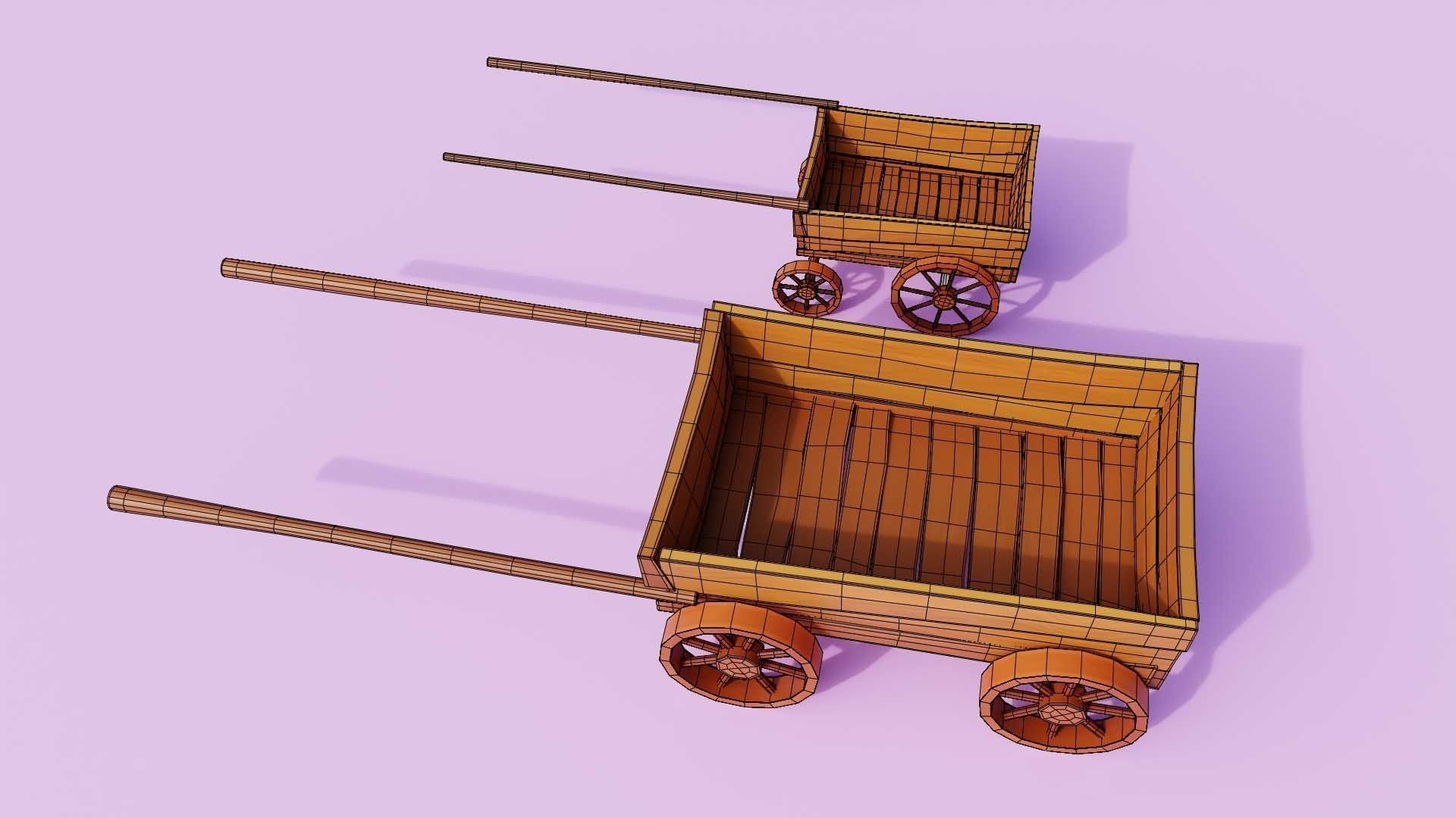 3D model Wain 3D Model For Animation And Game VR / AR / low-poly | CGTrader