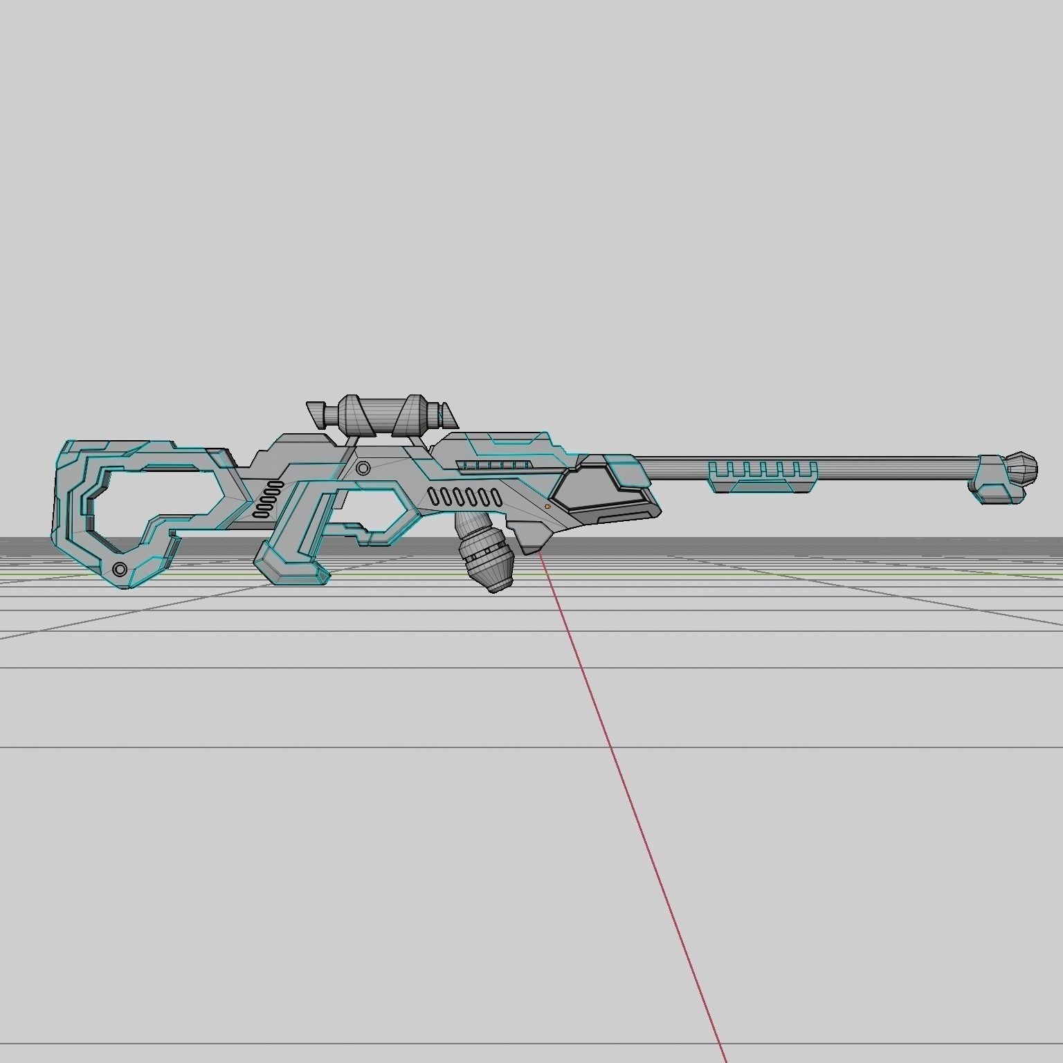3D model Sci-Fi Assault Rifle VR / AR / low-poly | CGTrader