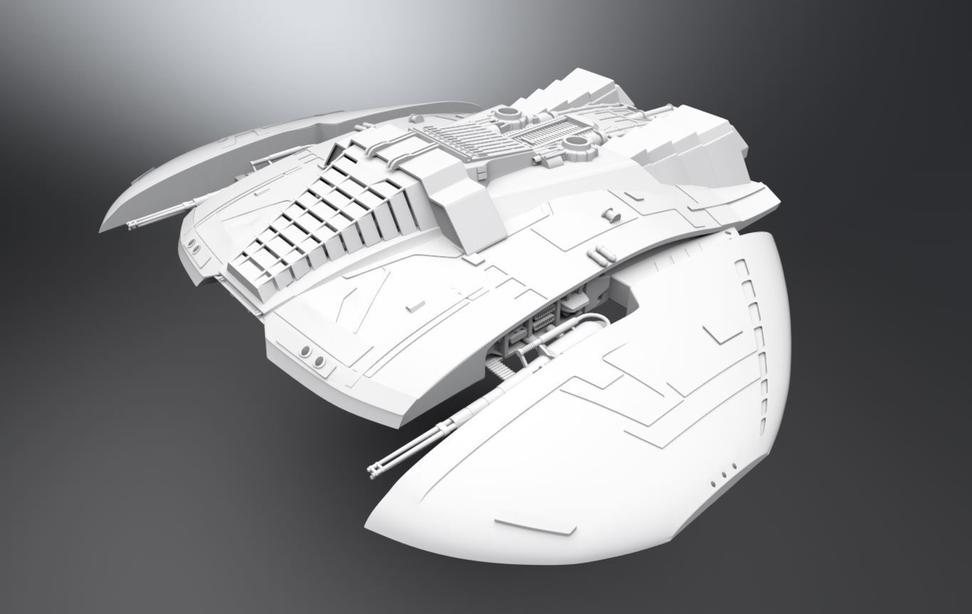 Cylon Raider Blood and Chrome Scale 3D model 3D printable | CGTrader