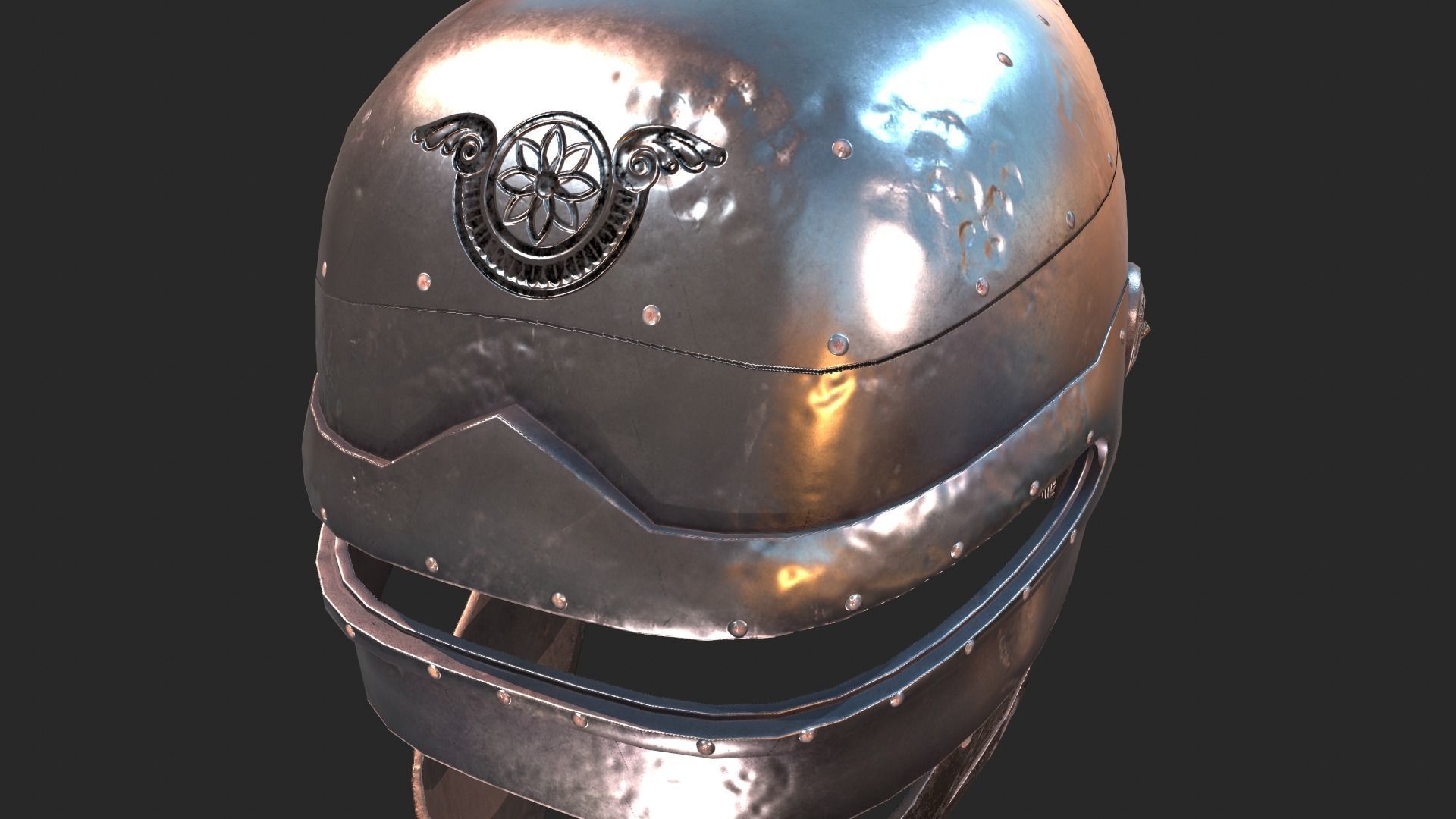 3D model medieval cop helmet VR / AR / low-poly | CGTrader