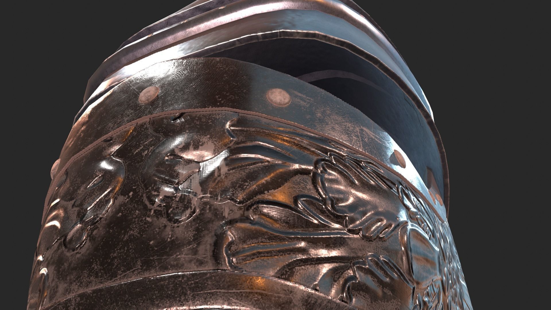 3D model medieval cop helmet VR / AR / low-poly | CGTrader