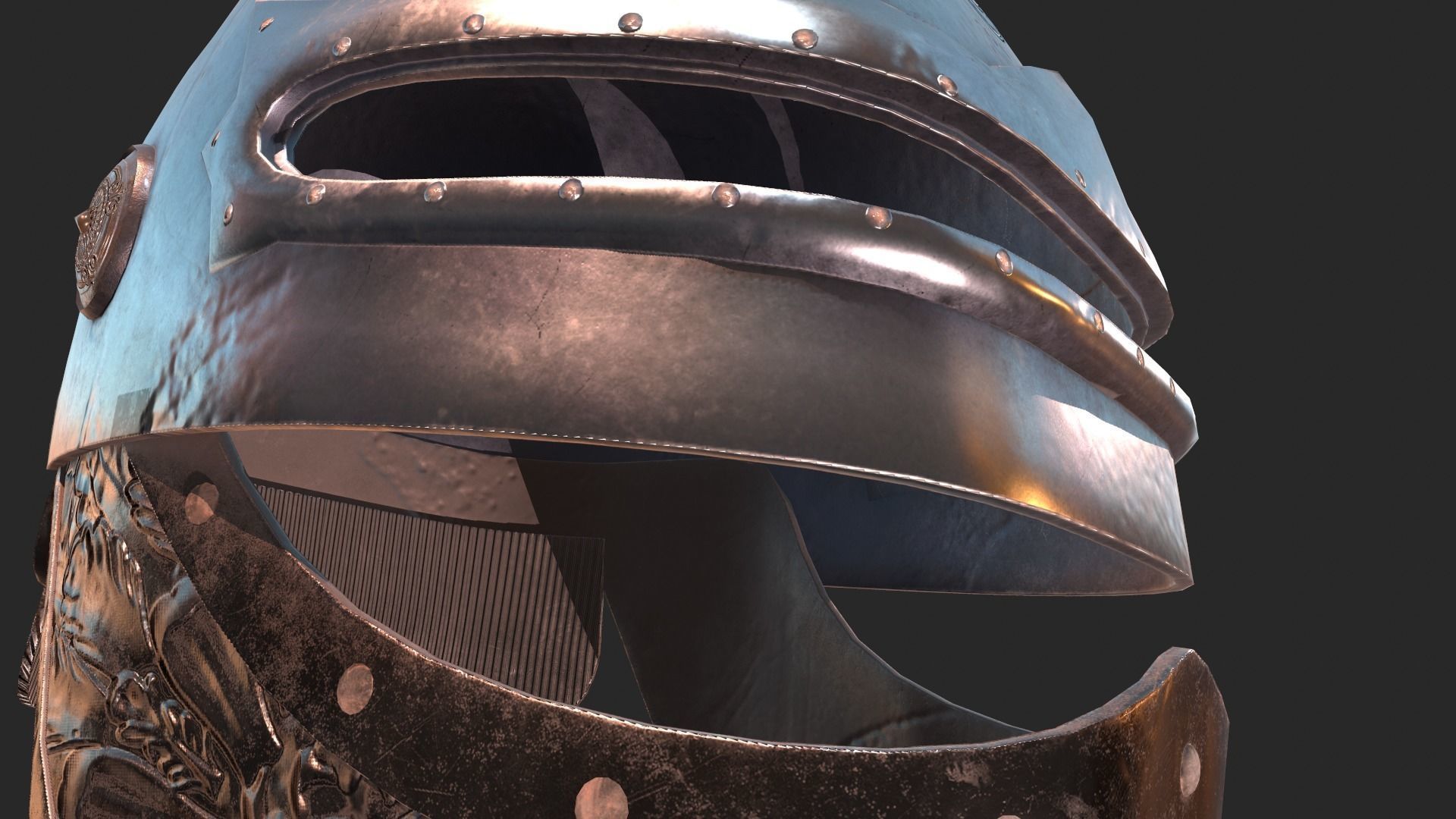 3D model medieval cop helmet VR / AR / low-poly | CGTrader