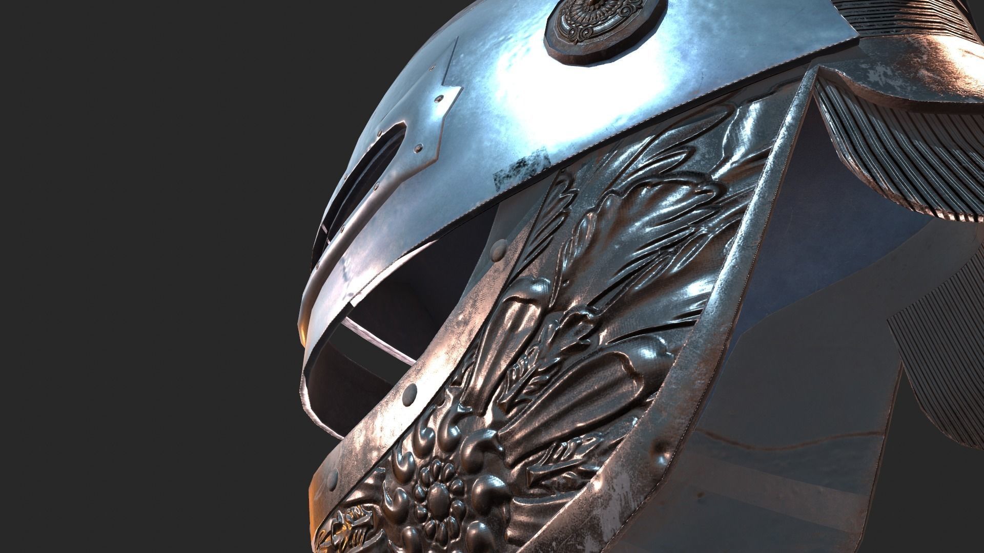 3D model medieval cop helmet VR / AR / low-poly | CGTrader