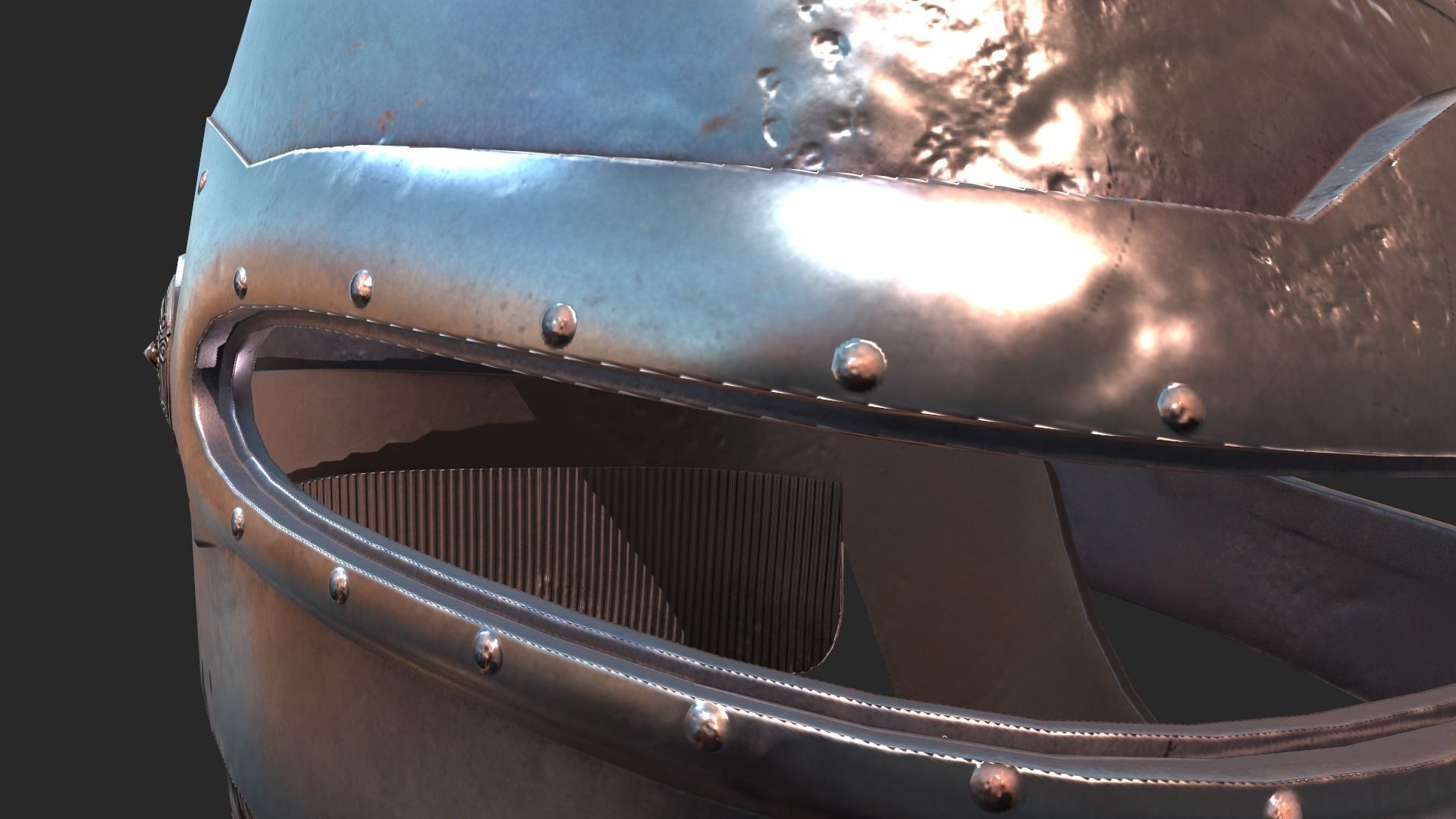 3D model medieval cop helmet VR / AR / low-poly | CGTrader