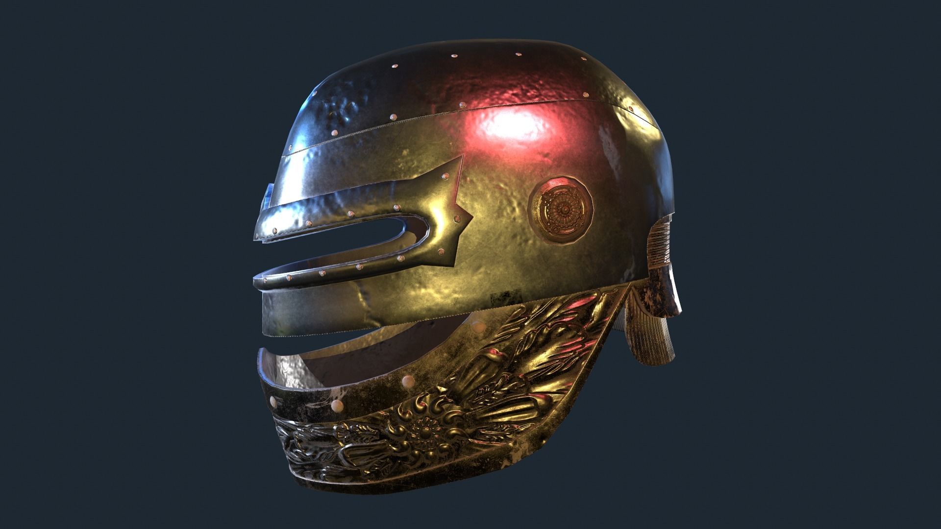 3D model medieval cop helmet VR / AR / low-poly | CGTrader