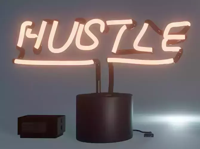 Table Neon Hustle free VR / AR / low-poly 3D model | CGTrader