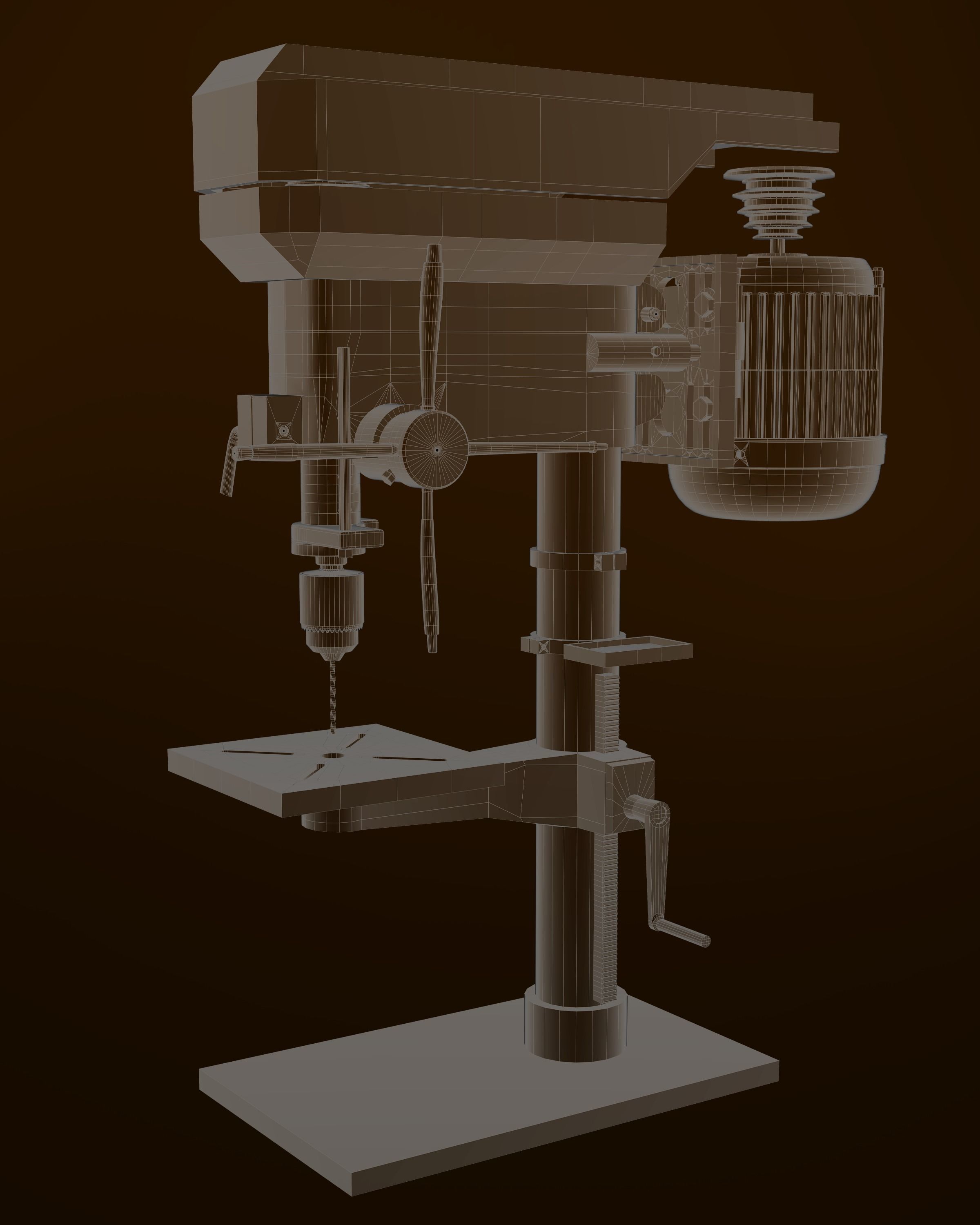 Pillar Drill Machine free 3D model | CGTrader