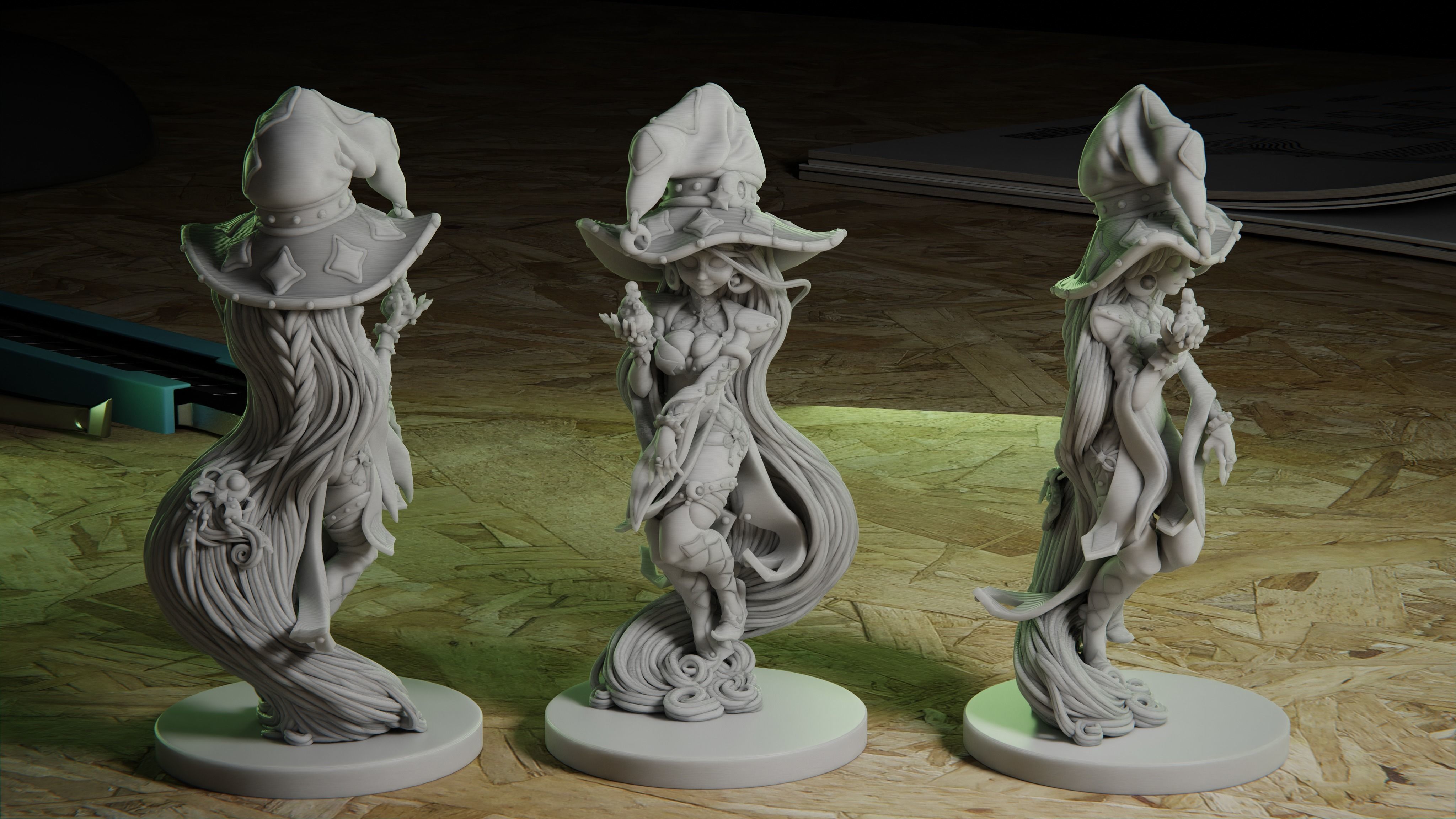 Witch - 3d mini for 3d print 3D model 3D printable | CGTrader