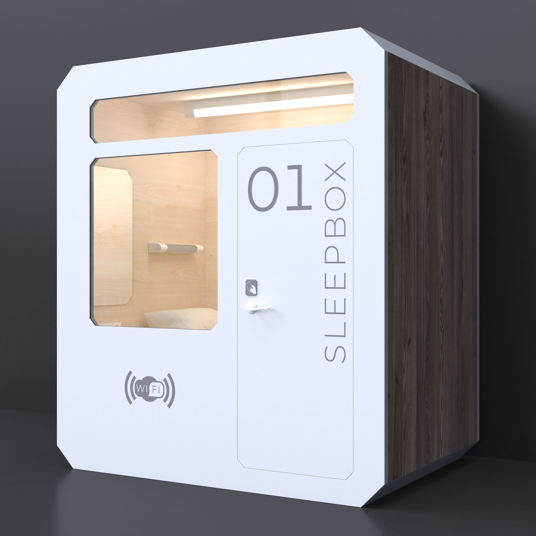Sleepbox capsule hotel 3D model | CGTrader