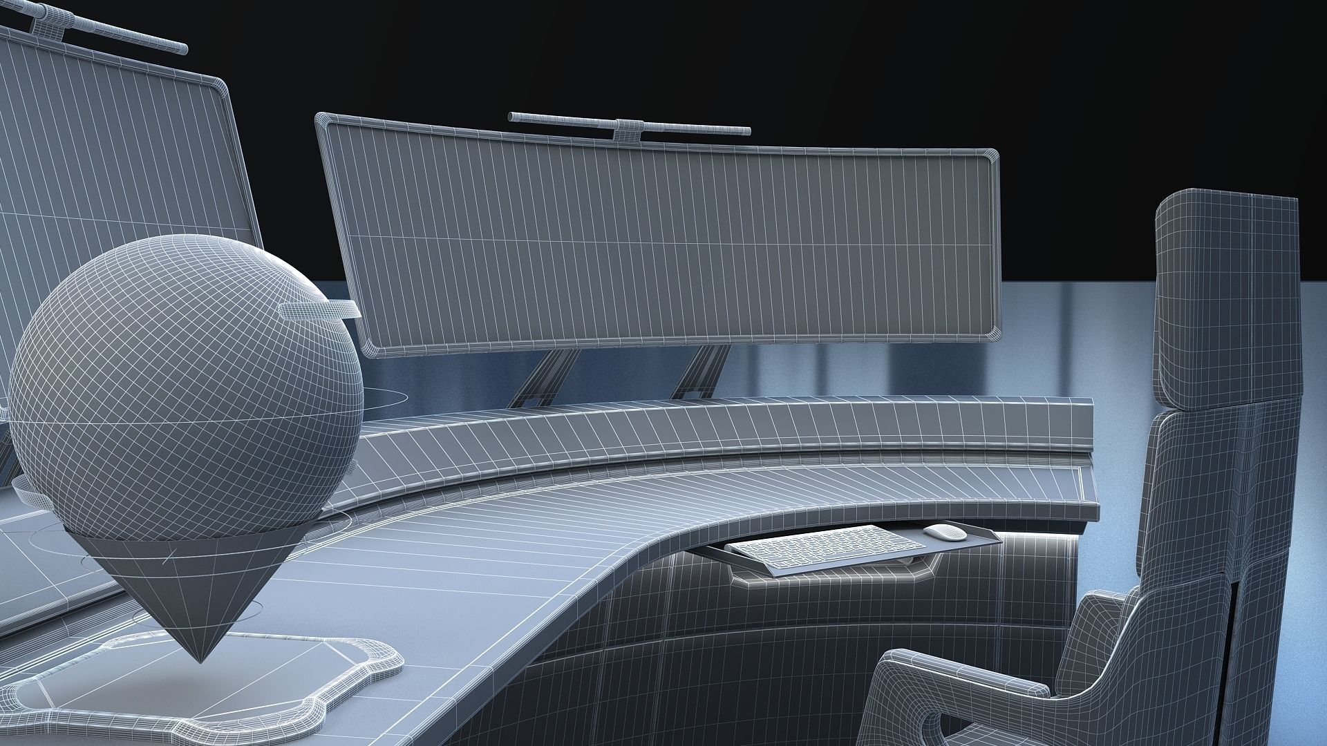 Future desk Lab Table 3D model | CGTrader