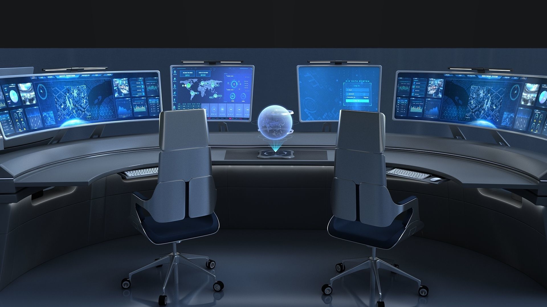 Future desk Lab Table 3D model | CGTrader