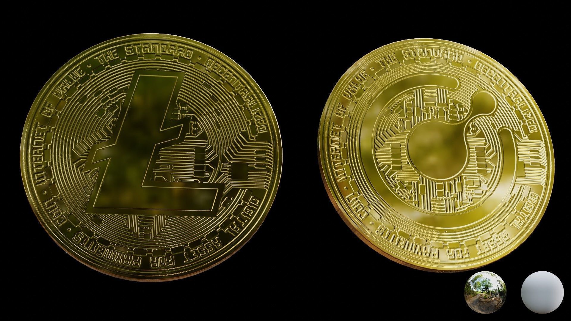 Texture Crypto Coins Pack 2 VR / AR / low-poly | CGTrader