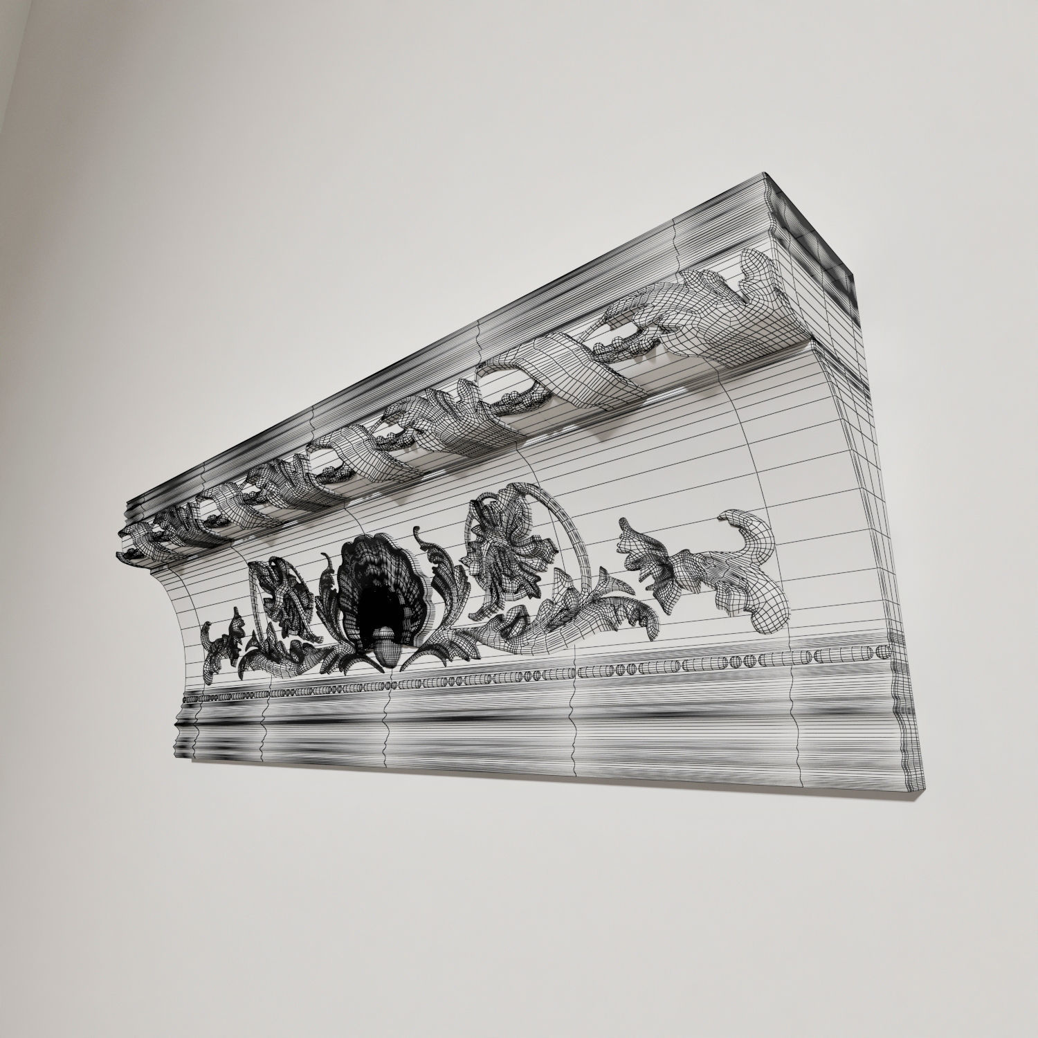 Classic cornice 3D model | CGTrader