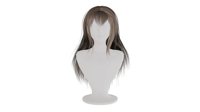 3D model Realistic Woman Long Hair Style VR / AR / low-poly | CGTrader
