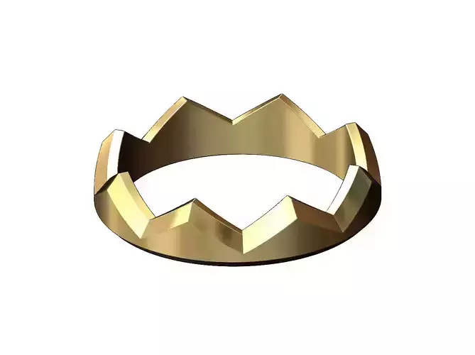 Simple chamfred crown stacker band US sizes 5to10 3D model 3D printable ...