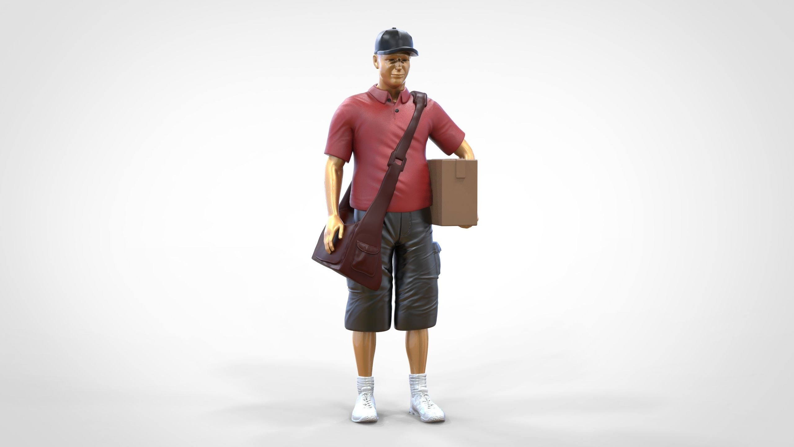 N1 Postman with Box 3D model 3D printable | CGTrader