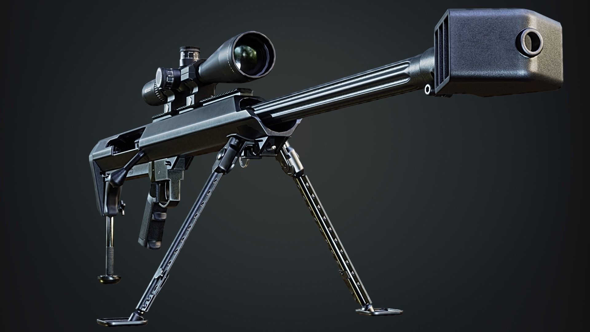 3D model Barrett M99 with Vortex Viper Scope VR / AR / low-poly | CGTrader