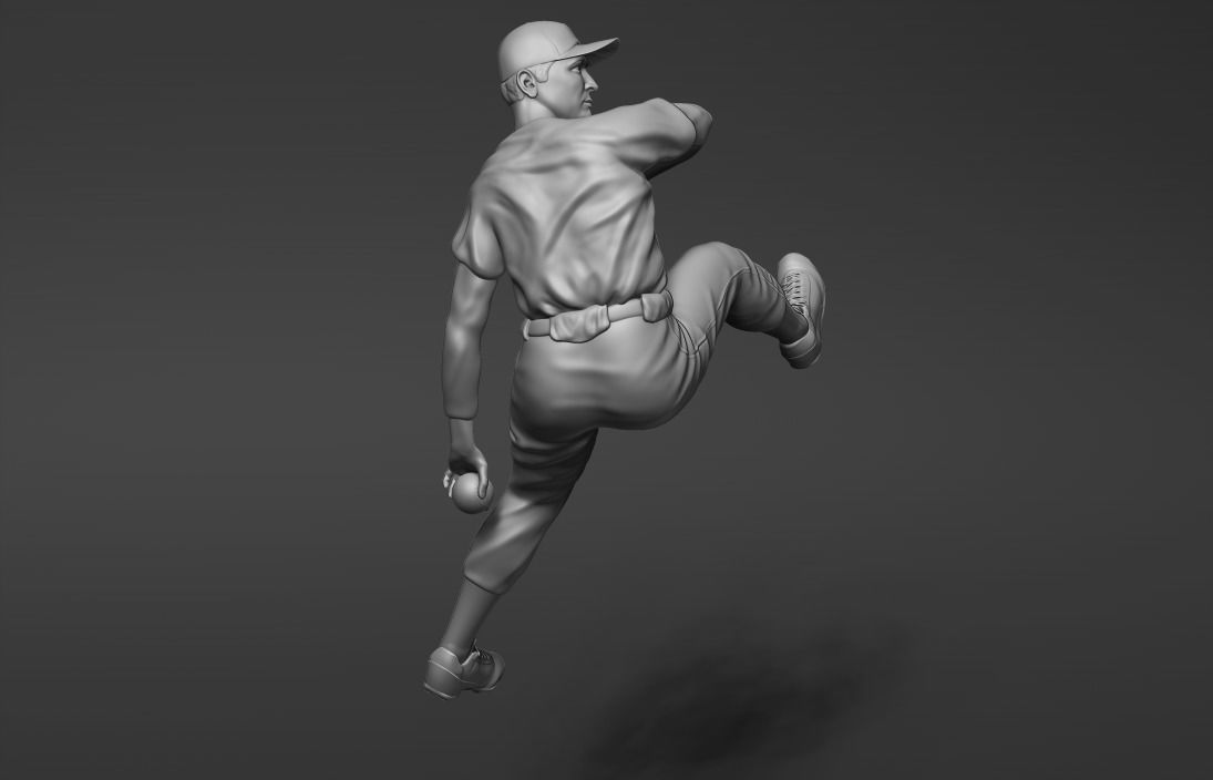 Baseball pitcher statue Sandy Koufax likeness 3D model 3D printable ...