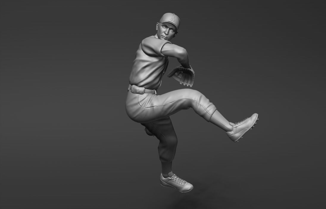 Baseball pitcher statue Sandy Koufax likeness 3D model 3D printable ...
