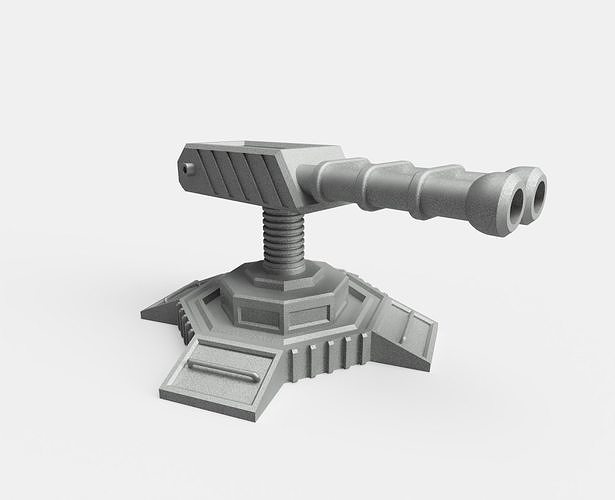 3D model Sci fi Laser turret VR / AR / low-poly | CGTrader
