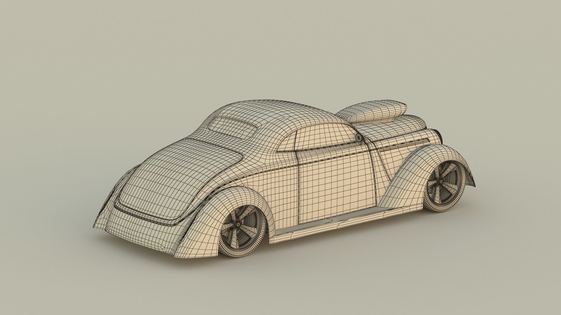 Hot Rod Classic custom car 3D model | CGTrader