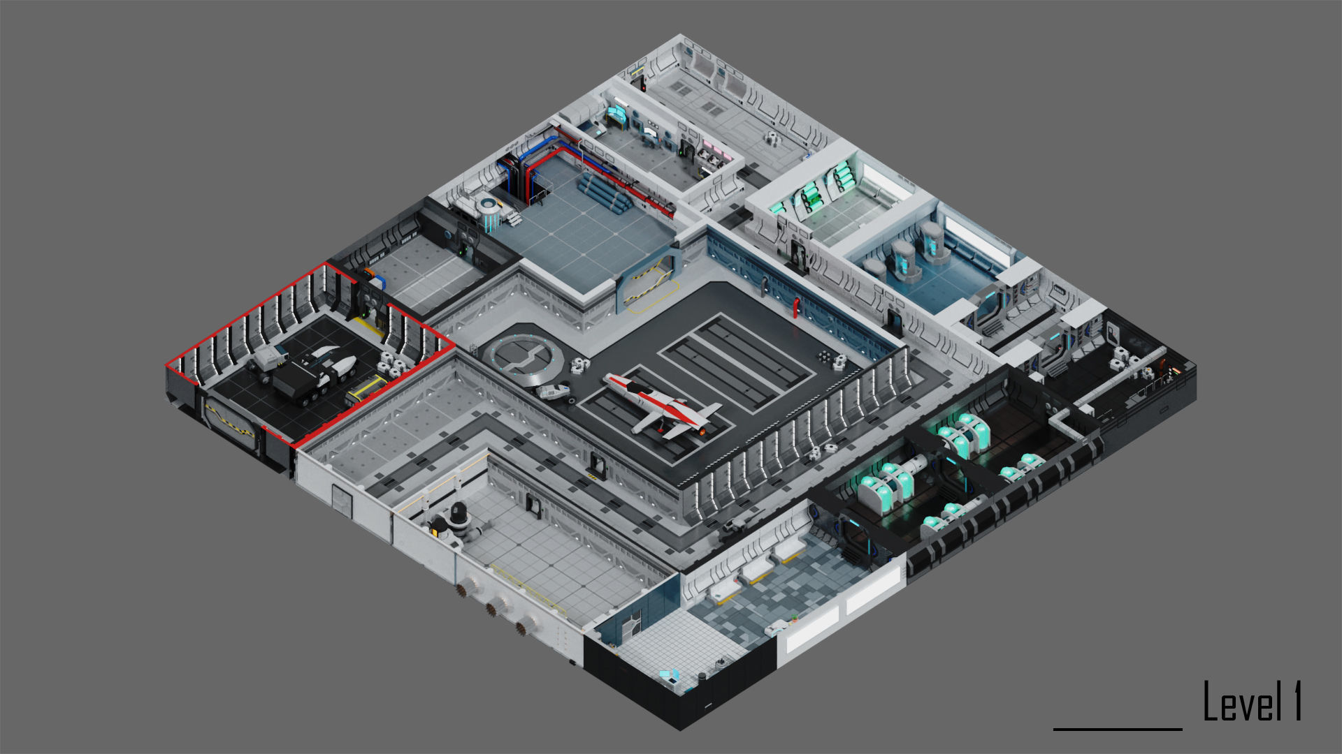 3D model Base 1 VR / AR / low-poly | CGTrader