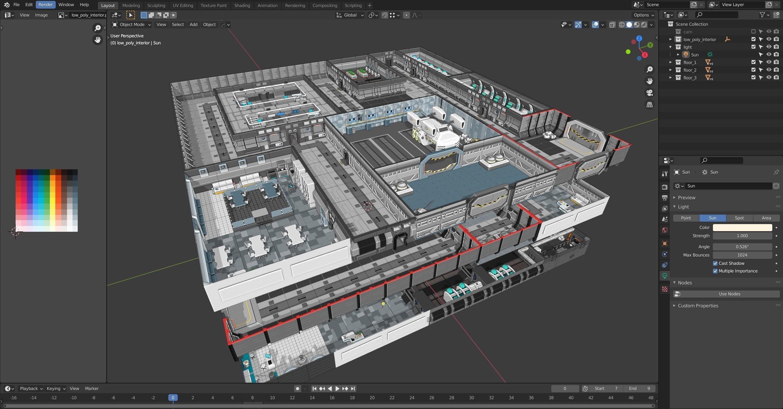 3D model Base 1 VR / AR / low-poly | CGTrader