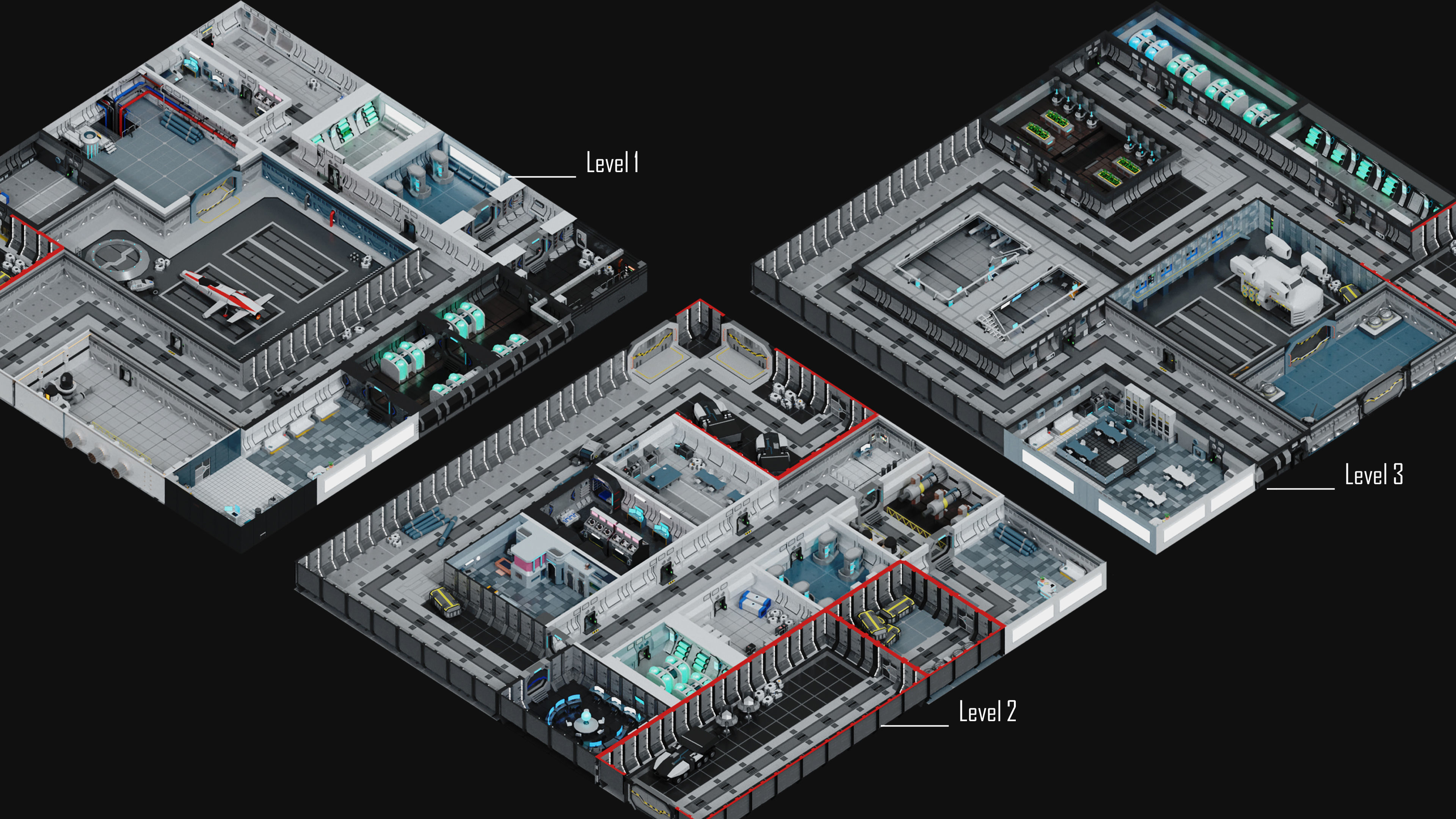 3D model Base 1 VR / AR / low-poly | CGTrader