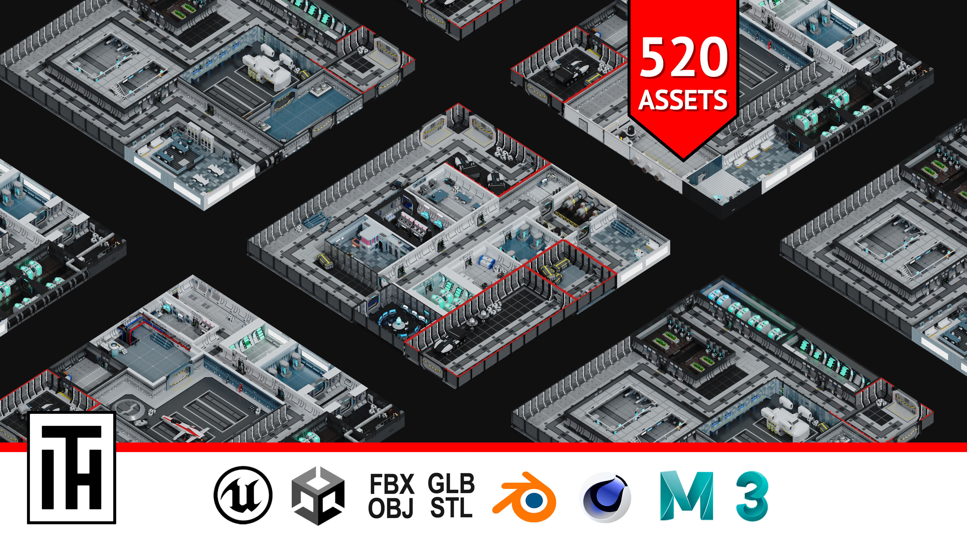 3D model Base 1 VR / AR / low-poly | CGTrader