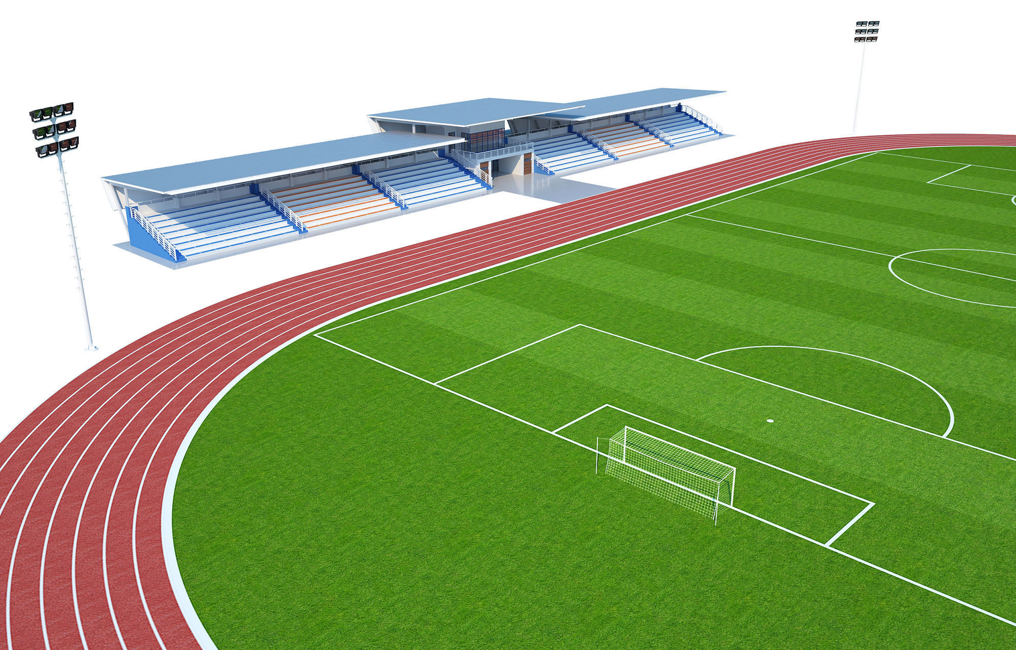 Football Stadium court 3D model | CGTrader