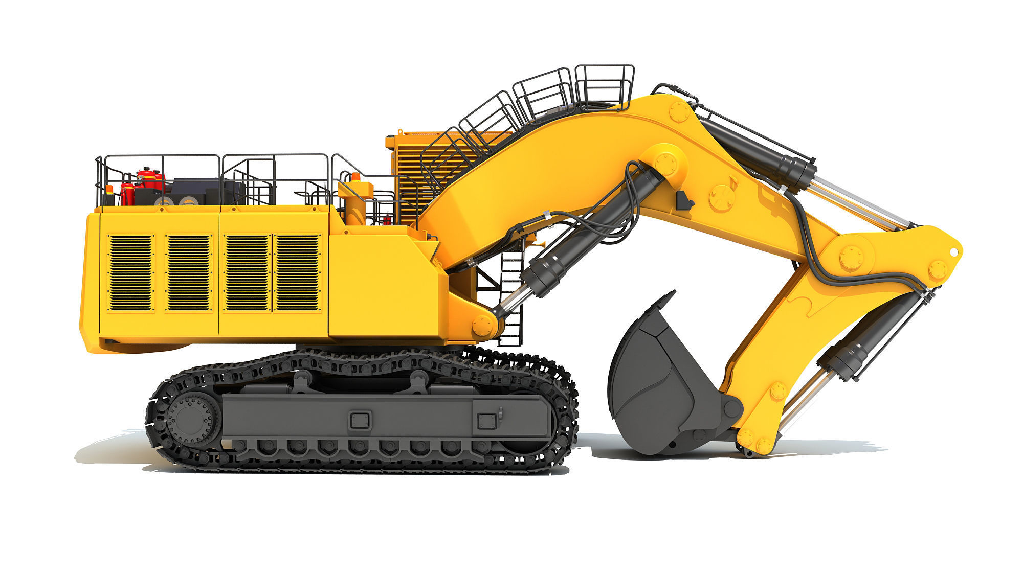 Tracked Mining Excavator 3D model | CGTrader