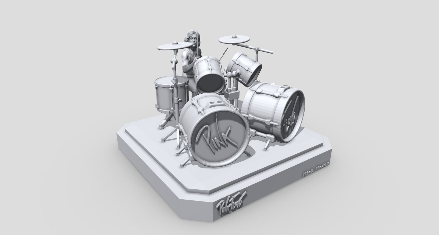 NICK MASON PINK FLOYD - 3D PRINTING 3D model 3D printable | CGTrader