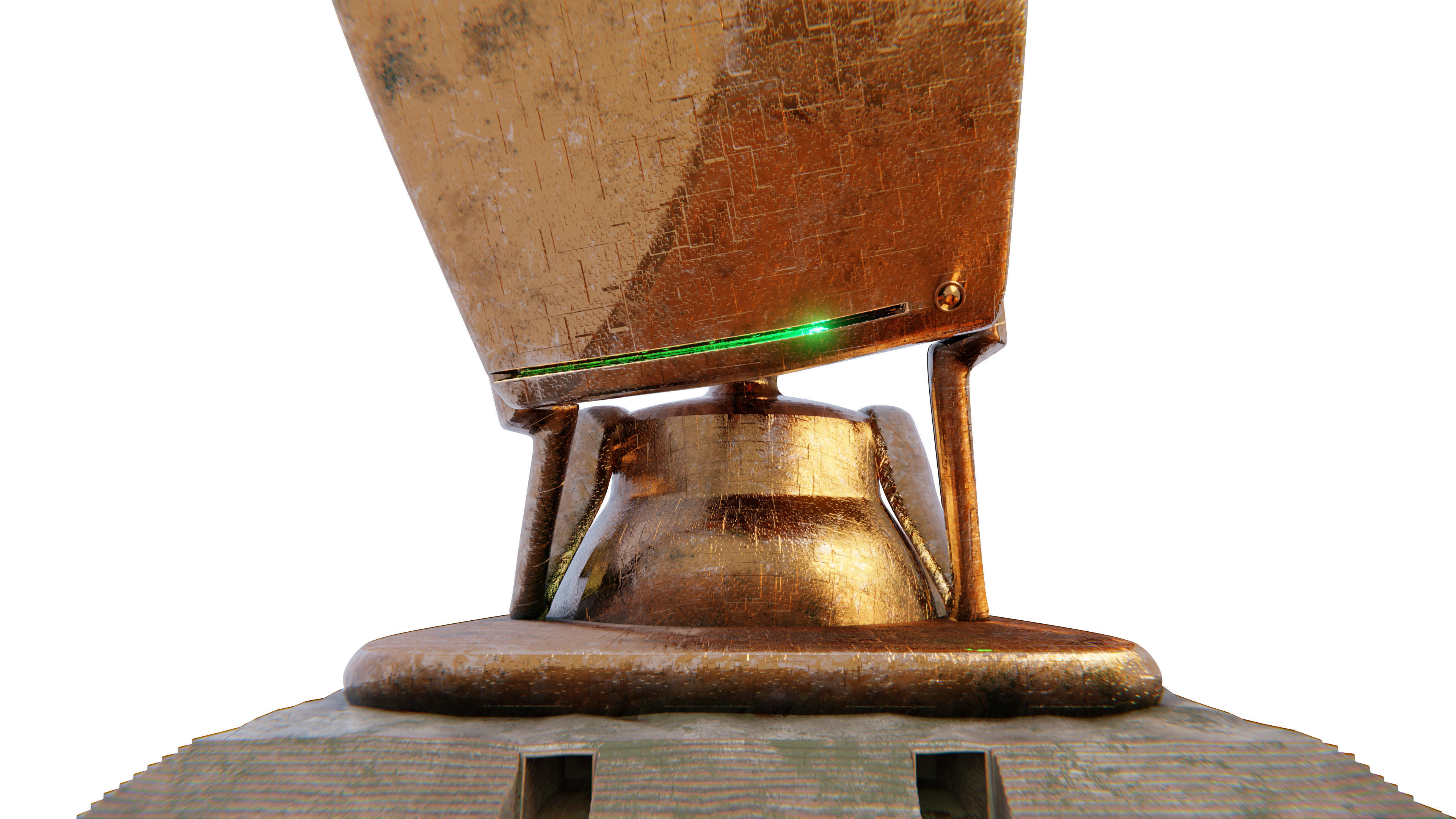 3D model 3D Deep Thought Super Computer Sci-fi Gold VR / AR / low-poly ...