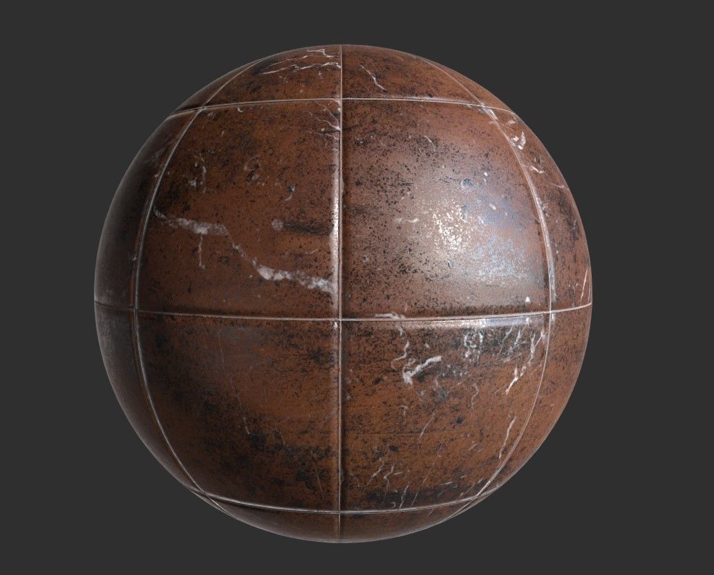 Pbr material of red old tiles Texture | CGTrader