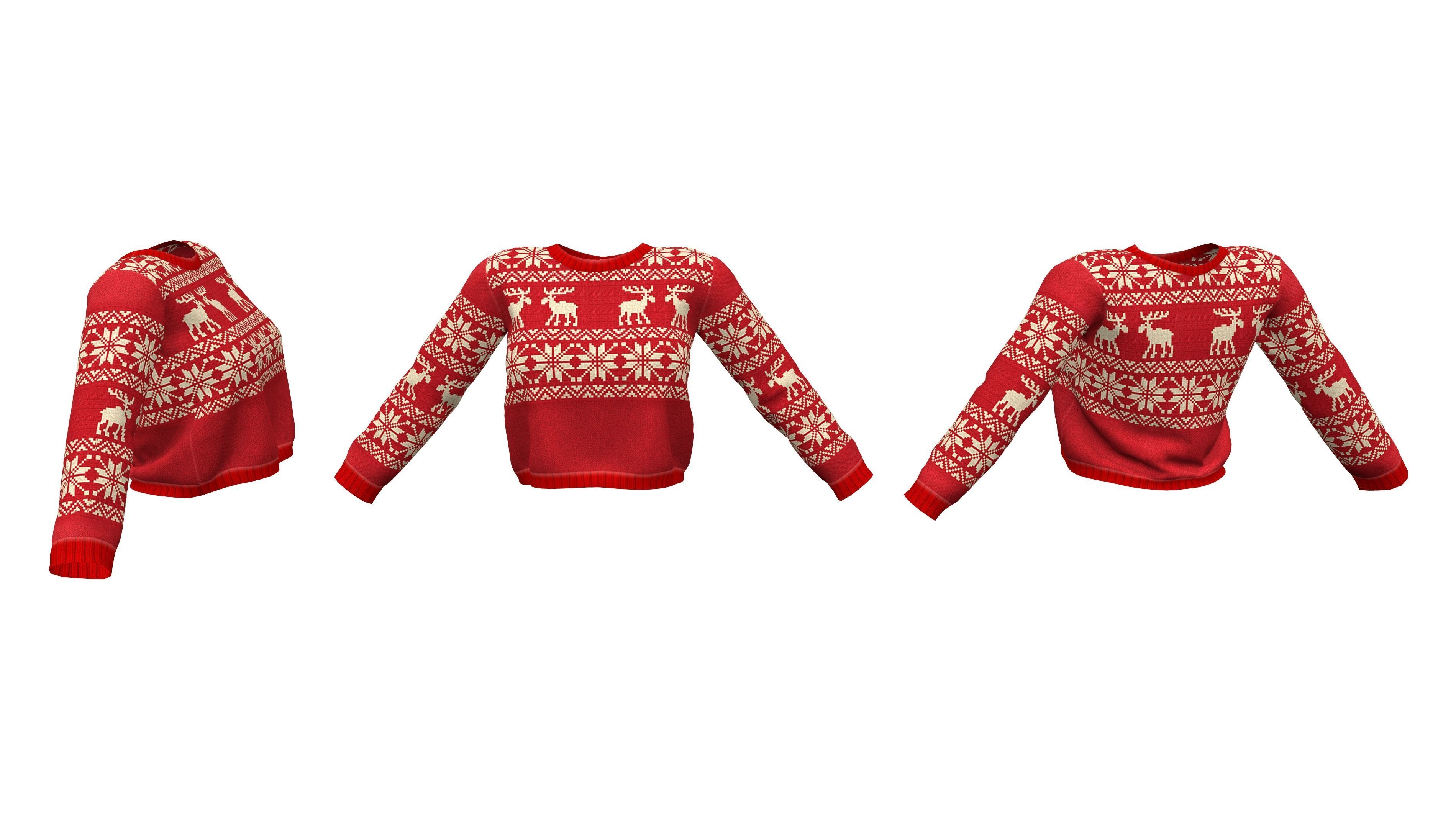 3D model Ladies Knit Sweater VR / AR / low-poly | CGTrader