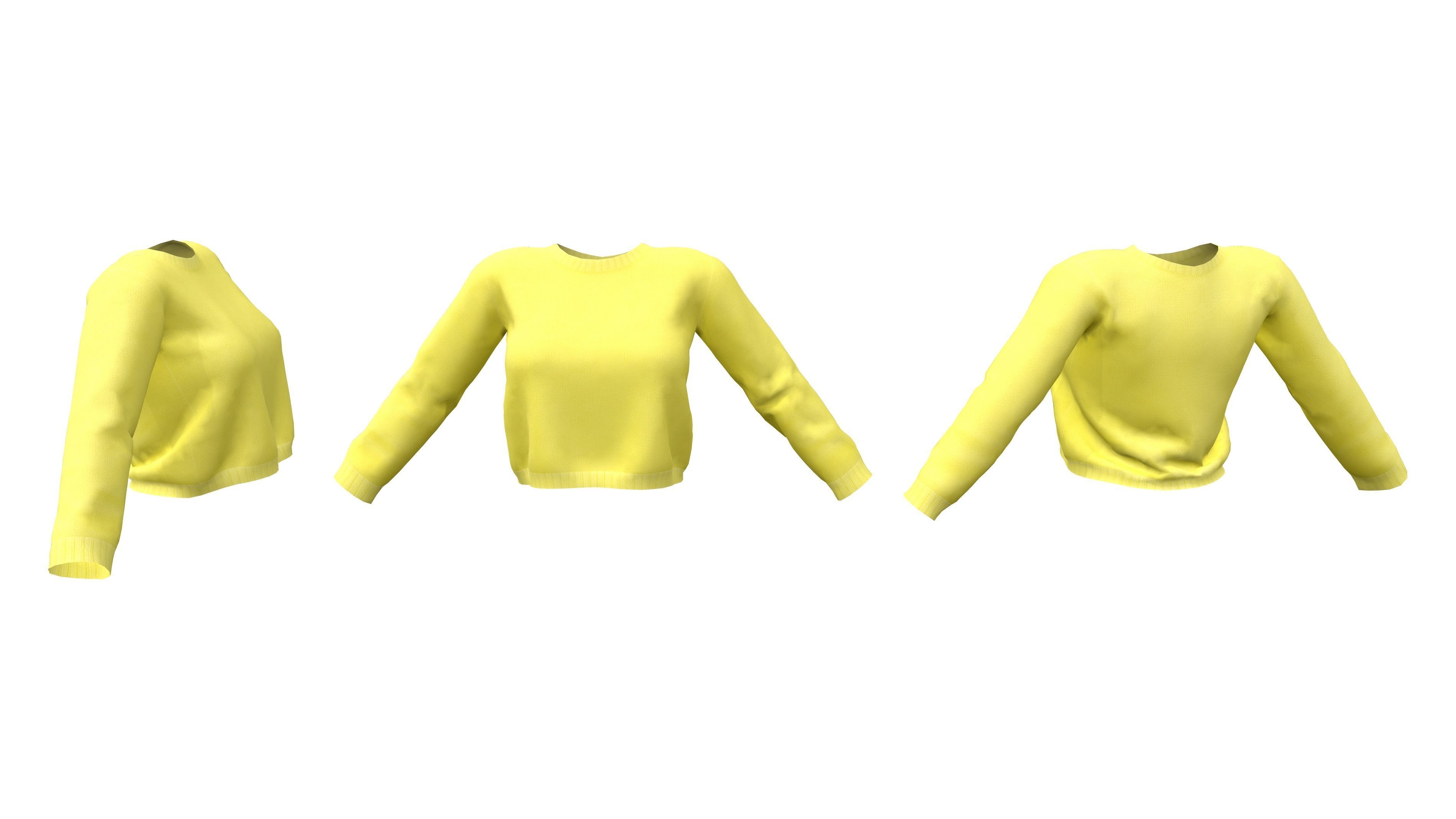 3D model Ladies Knit Sweater VR / AR / low-poly | CGTrader
