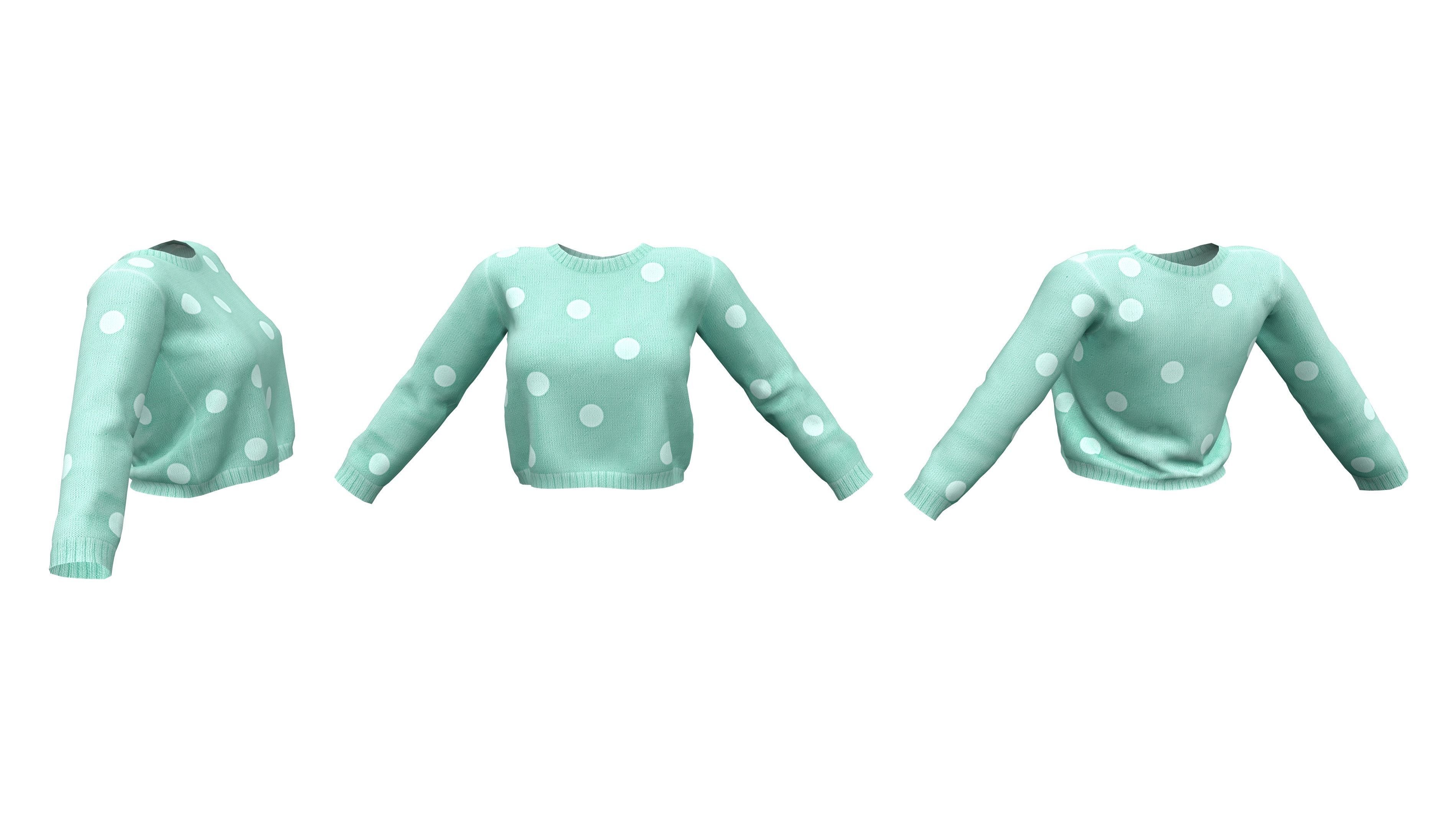 3D model Ladies Knit Sweater VR / AR / low-poly | CGTrader