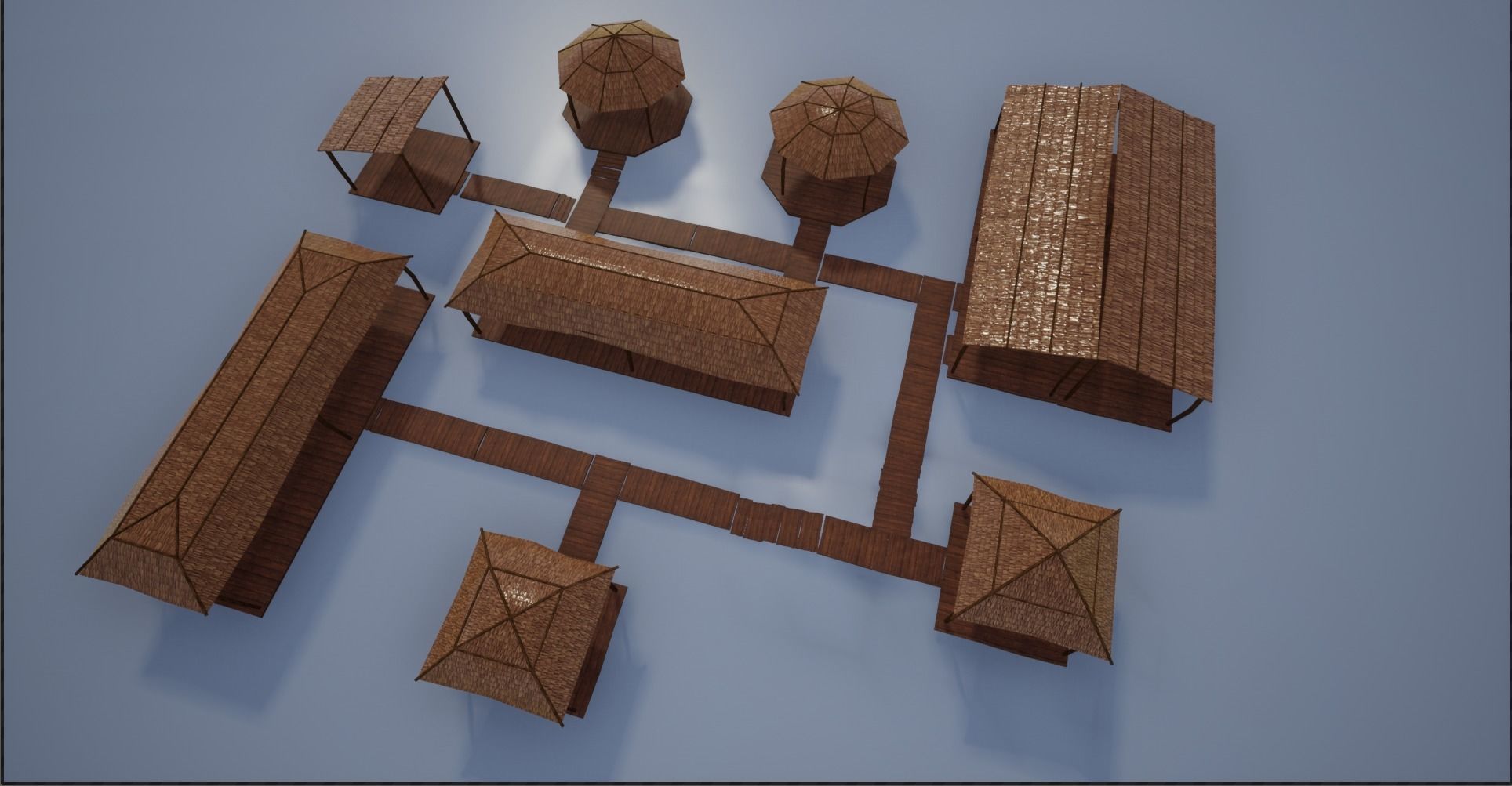 3D model Lowpoly Stylized Wooden Huts-Shacks-Sheds VR / AR / low-poly ...