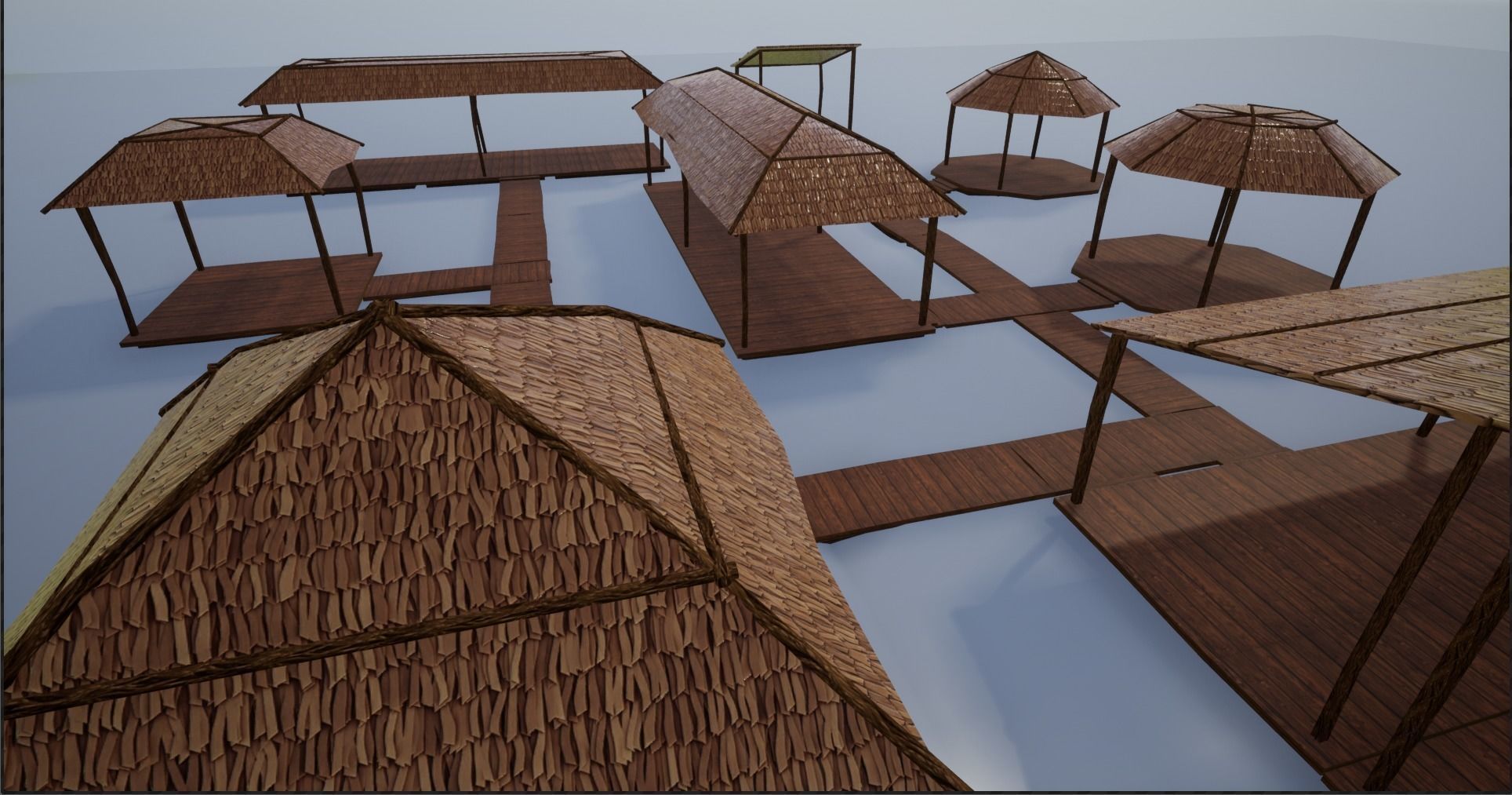 3D model Lowpoly Stylized Wooden Huts-Shacks-Sheds VR / AR / low-poly ...