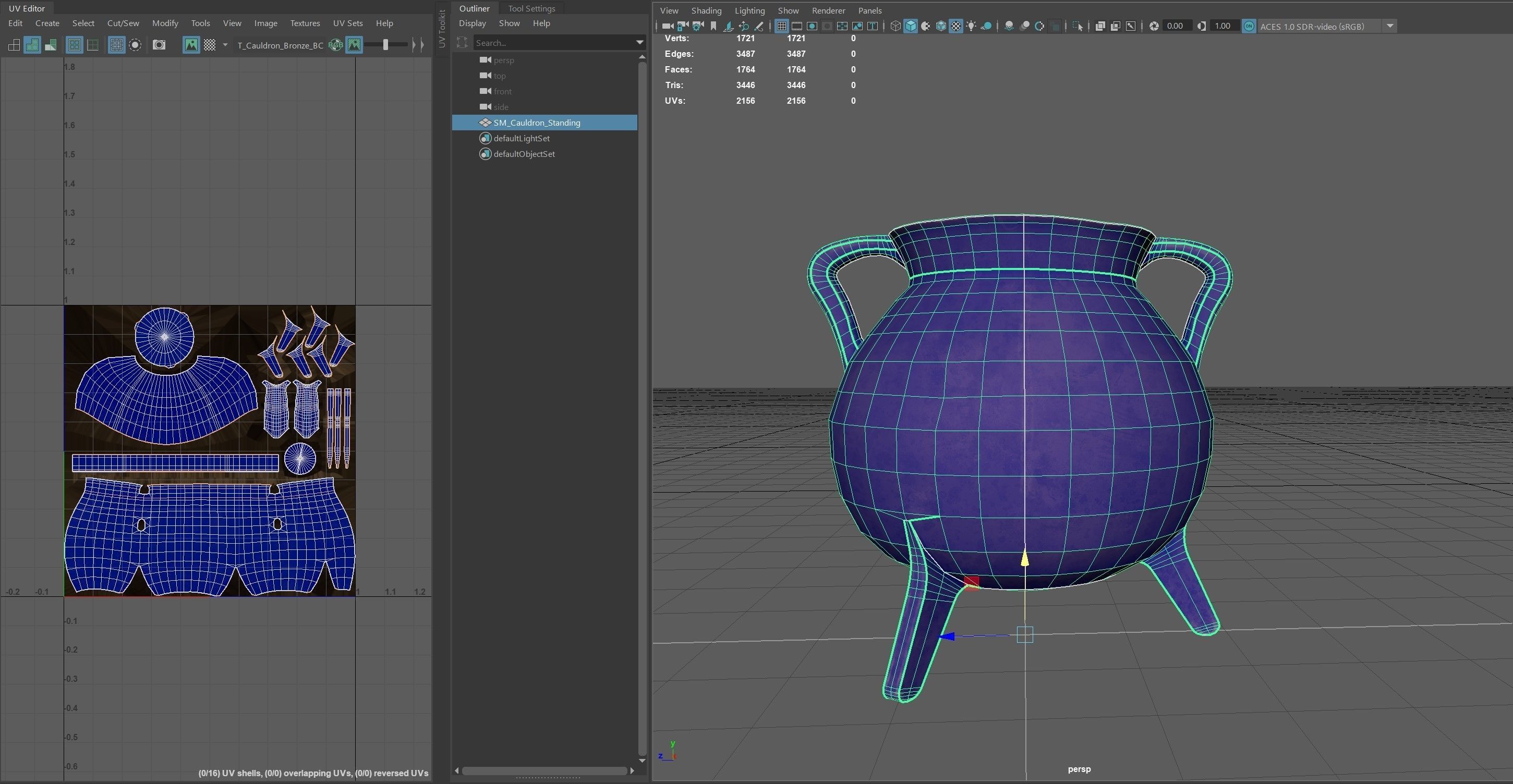 3D model Medieval Cauldron - Standing VR / AR / low-poly | CGTrader