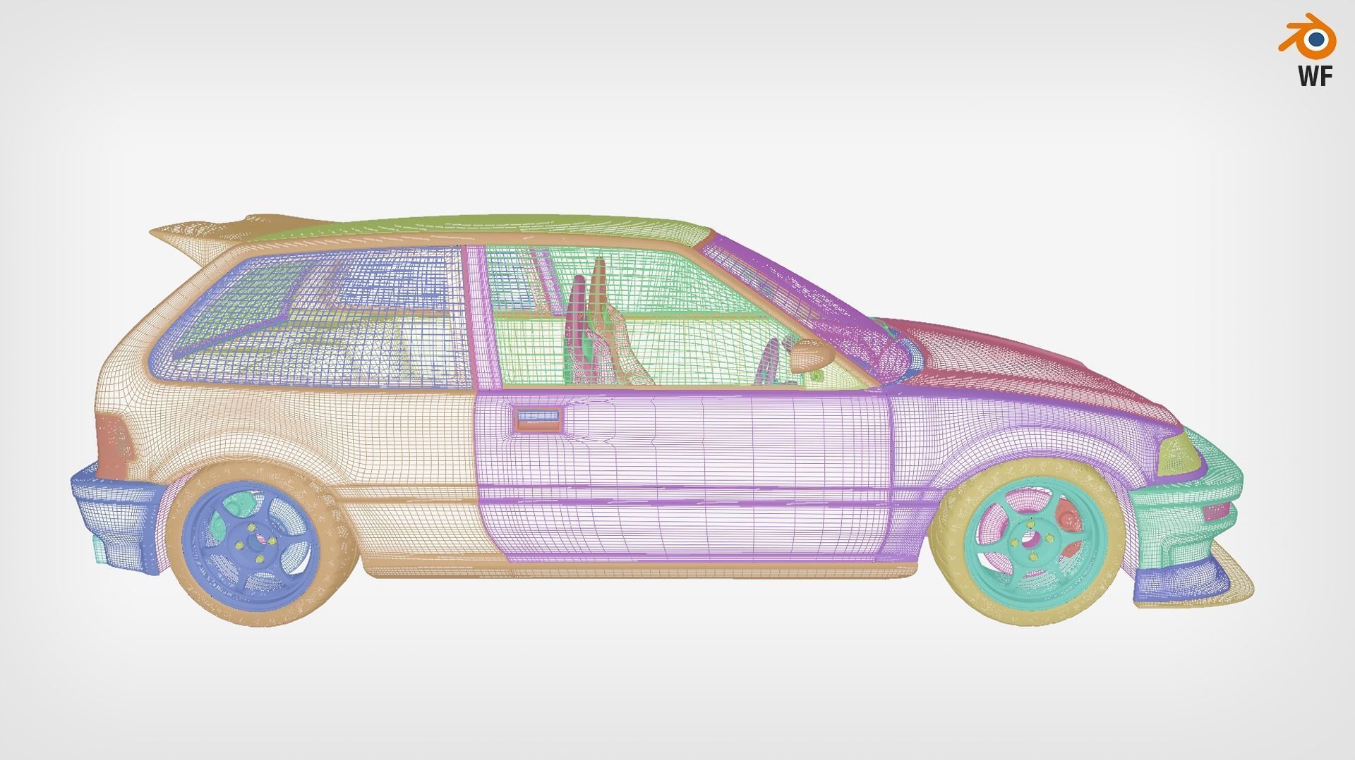 Honda Civic EF 1987 3D model | CGTrader