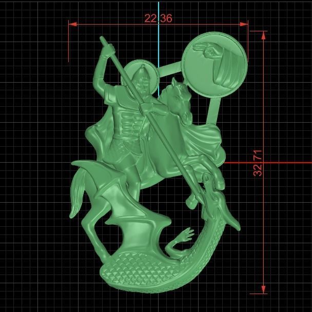 Saint George free 3D model 3D printable | CGTrader