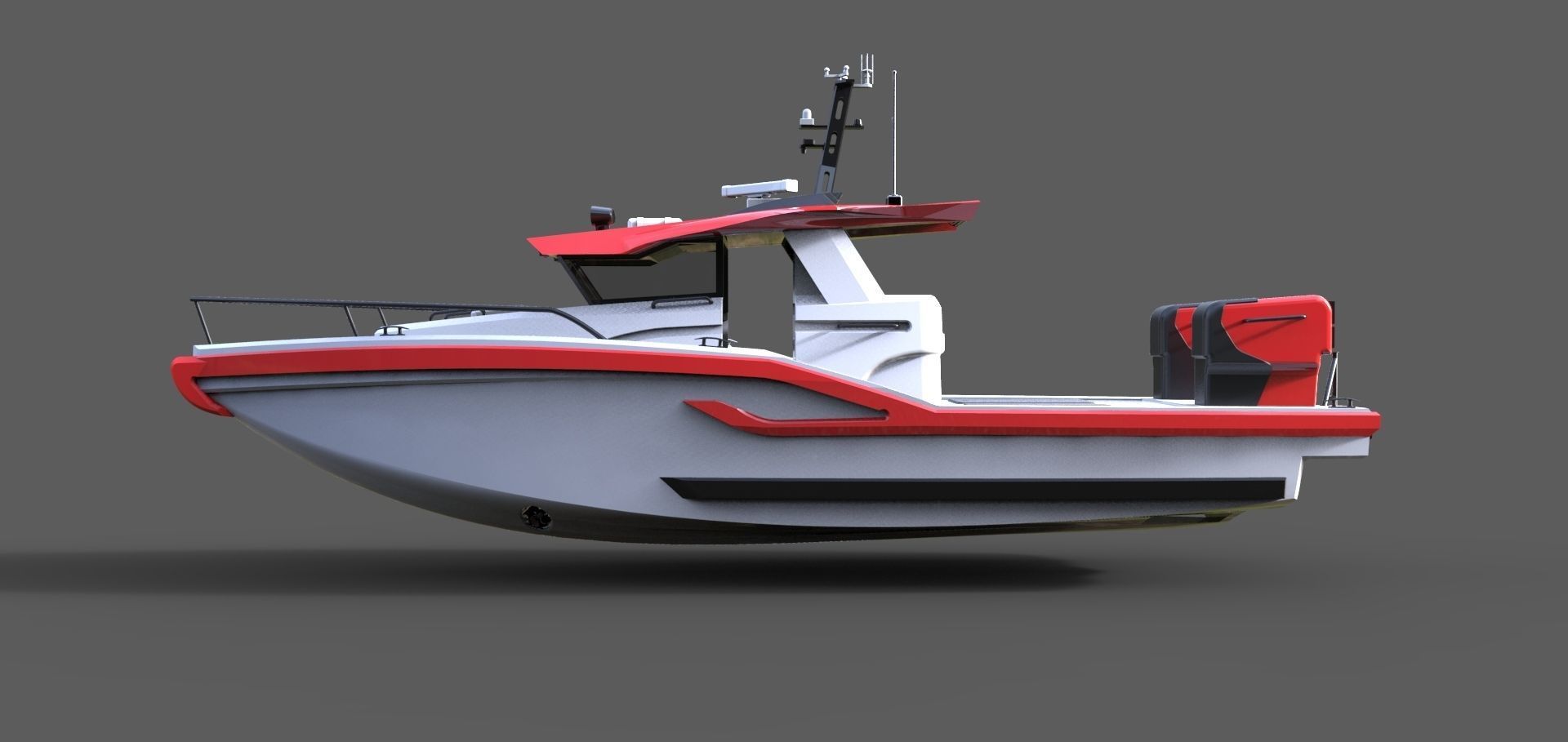 Speedboat lifeboat rescue 3D model 3D printable | CGTrader