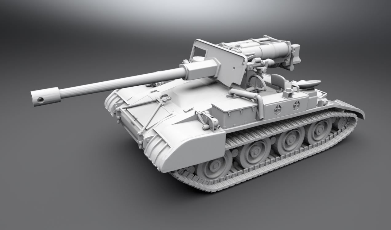 M56 Scorpion Scale model 3D model 3D printable | CGTrader