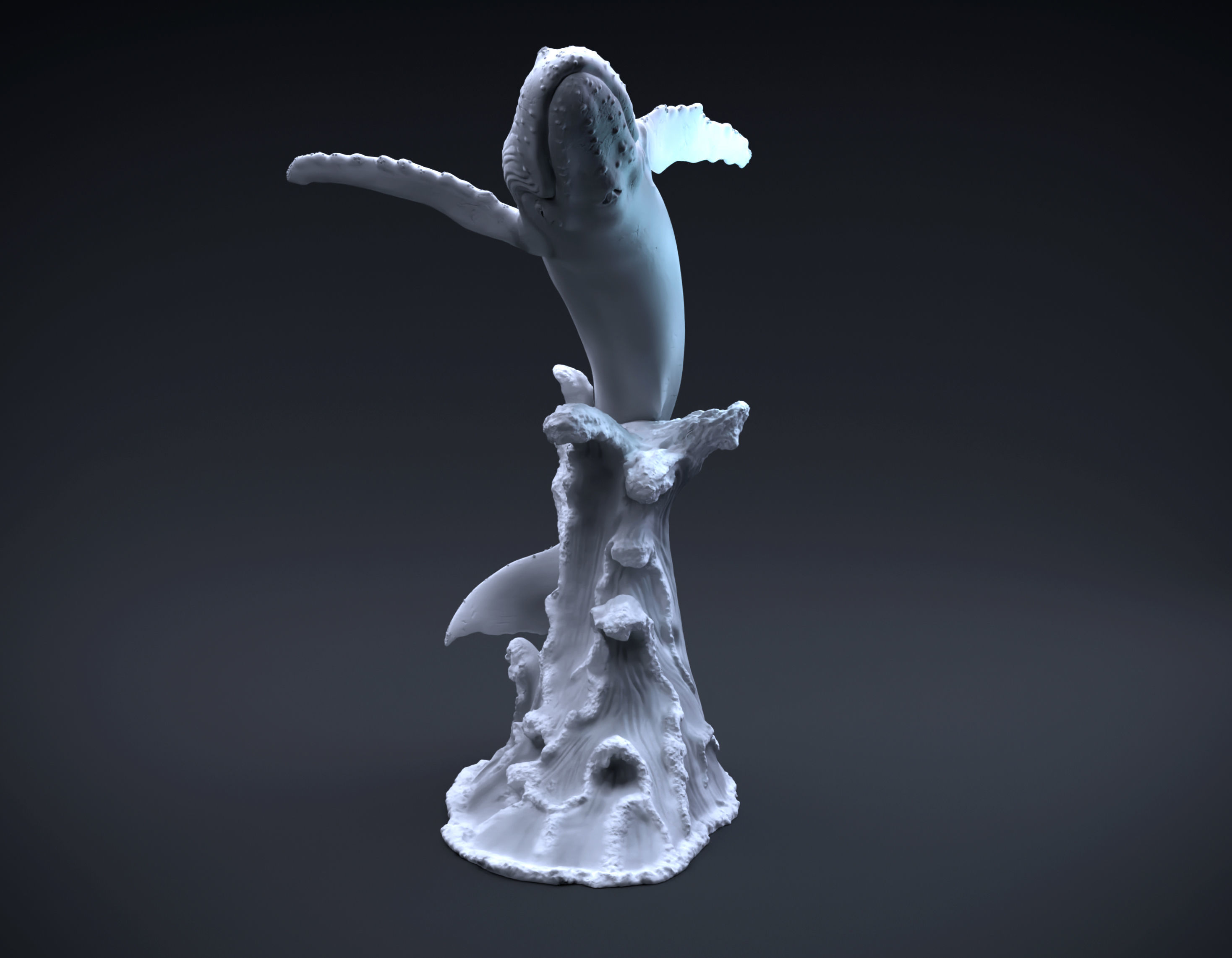 Humpback whale jumping intended for 3D printing 3D model 3D printable ...