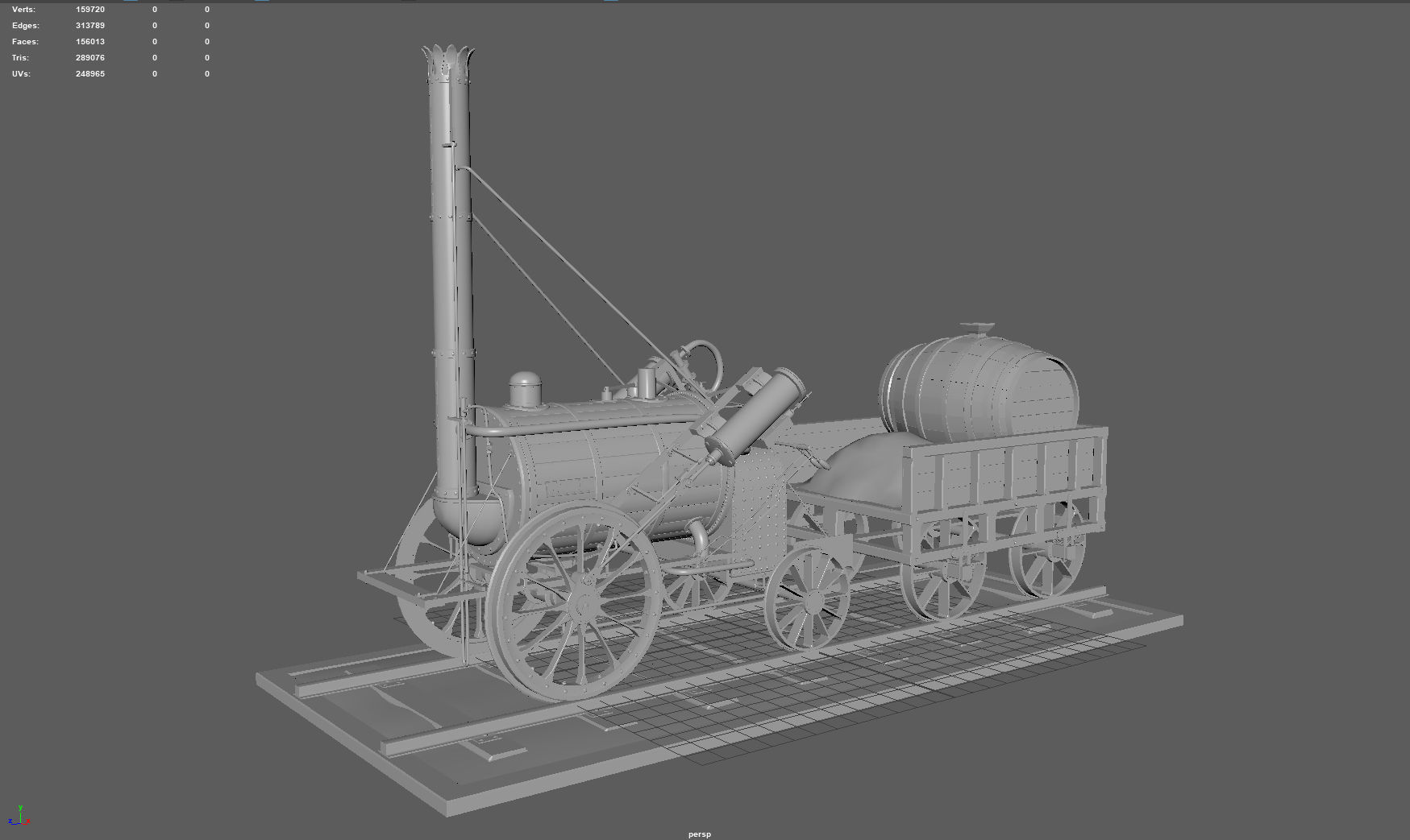 Rocket Steam Locomotive 3D model | CGTrader