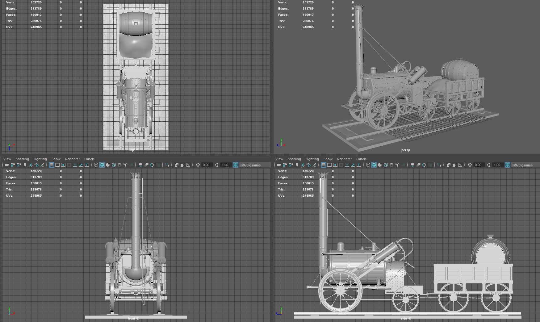Rocket Steam Locomotive 3D model | CGTrader